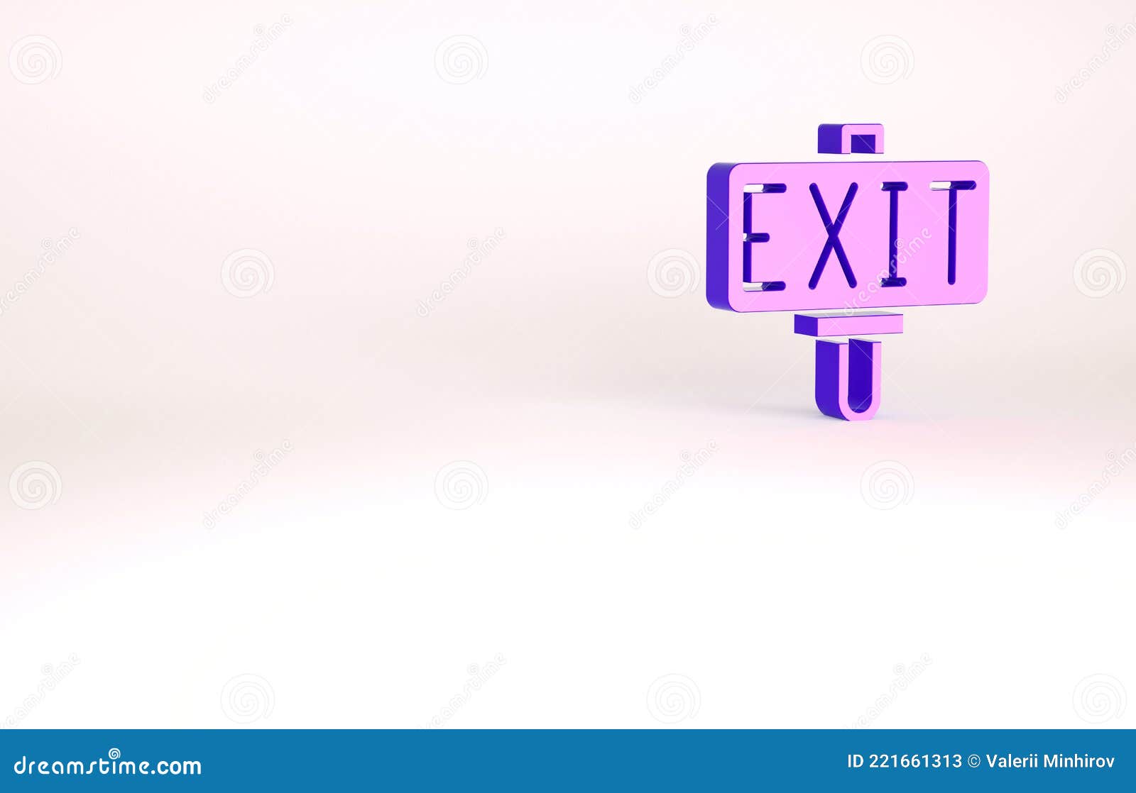 Purple Fire Exit Icon Isolated on White Background. Fire Emergency Icon ...