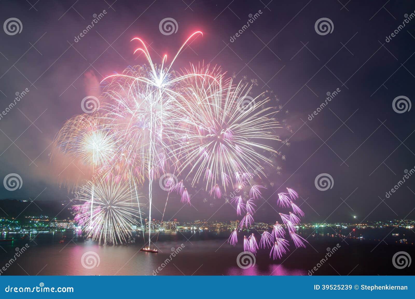 Purple Firework Display stock image. Image of party, night - 39525239
