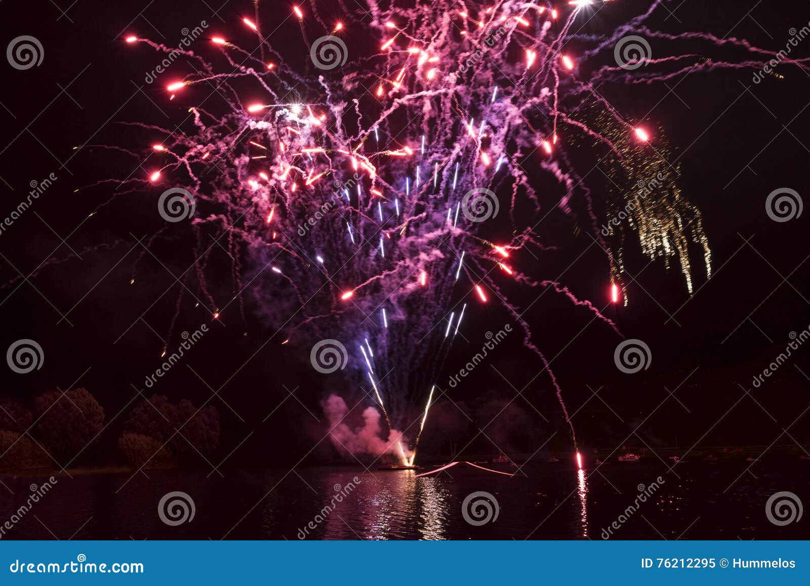 Purple fireworks stock image. Image of fireworks, darkness - 76212295