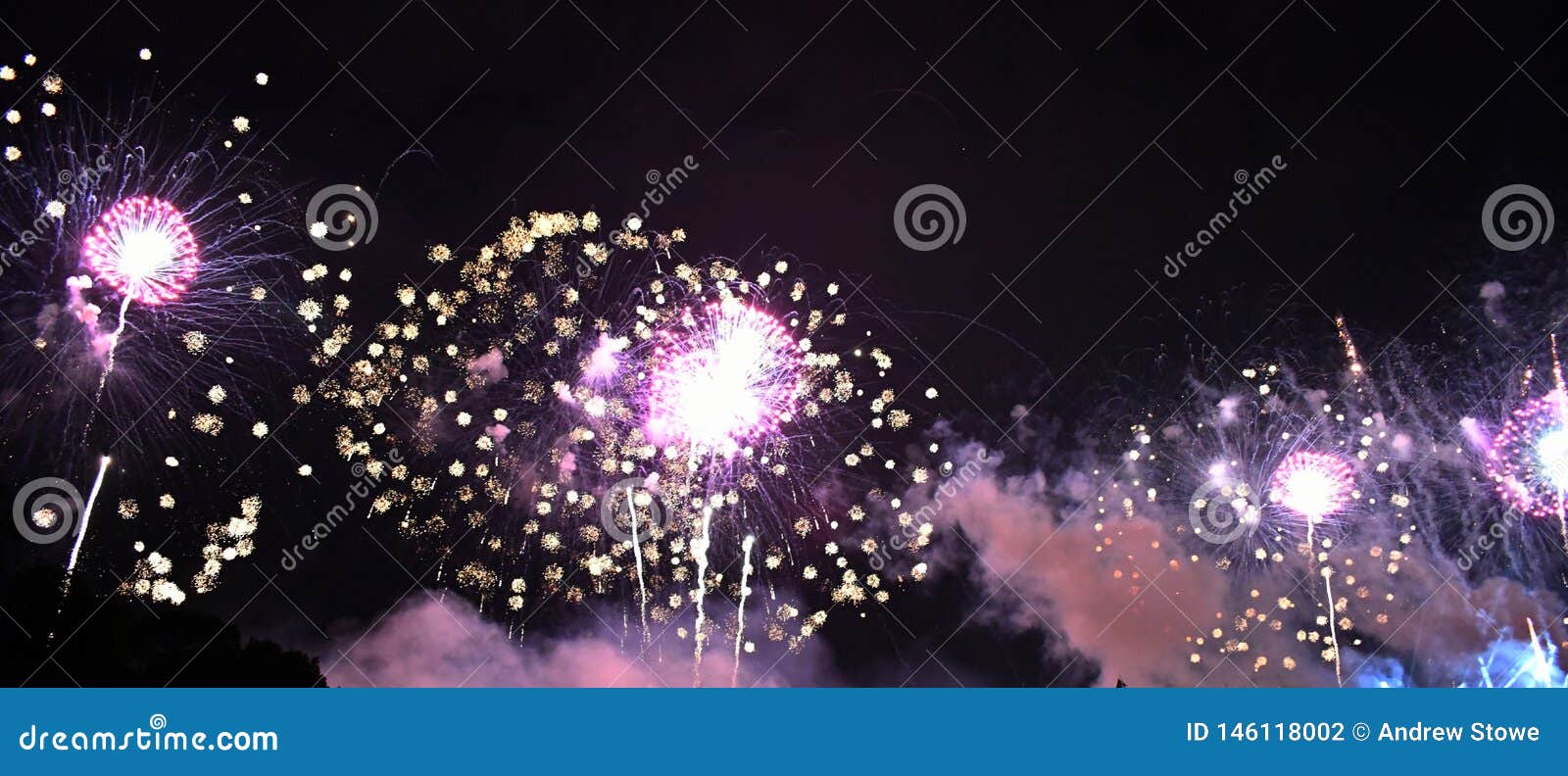 Purple fireworks in sky stock photo. Image of firecracker - 146118002