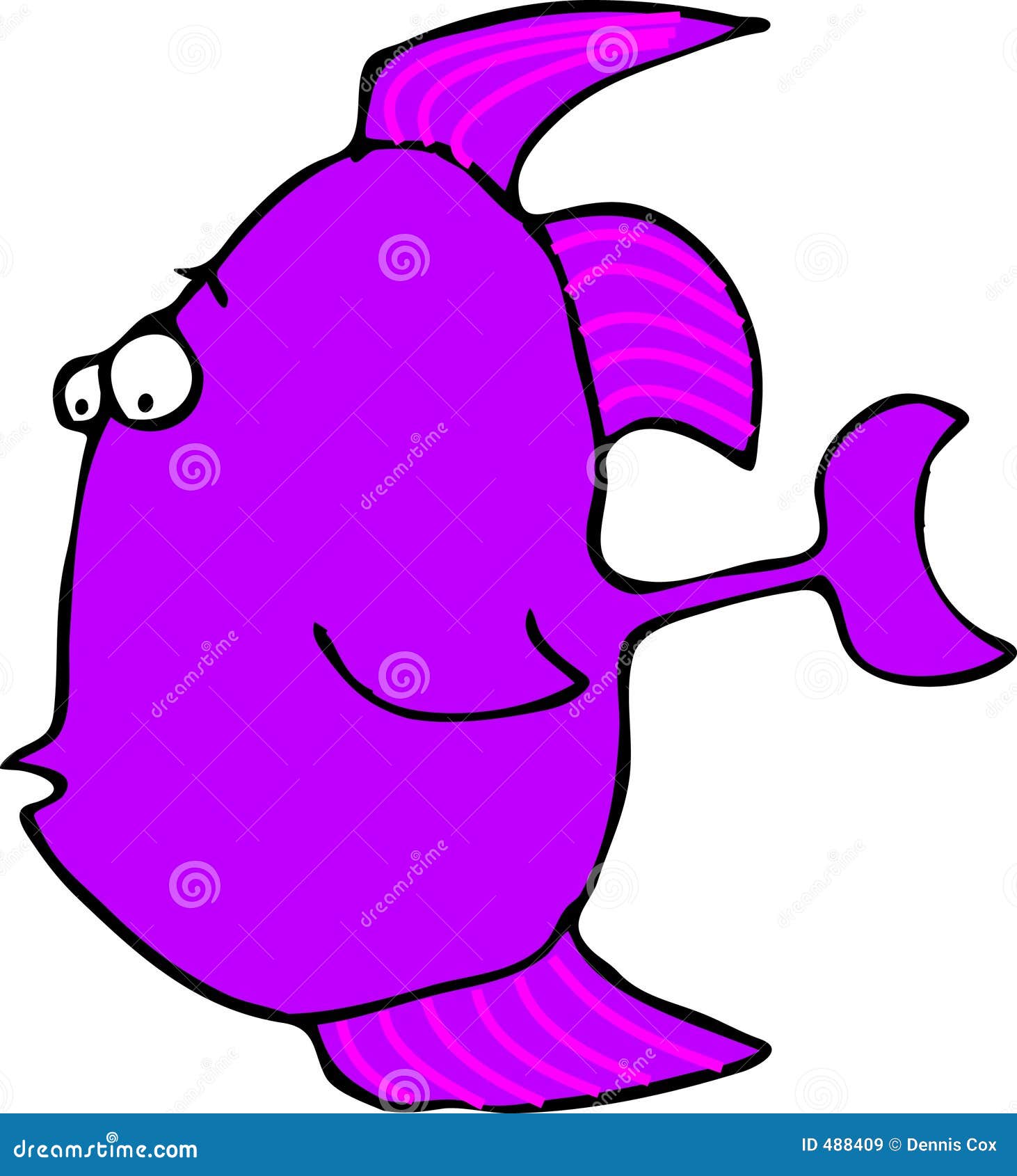 Purple fish stock illustration. Illustration of comic, water - 488409