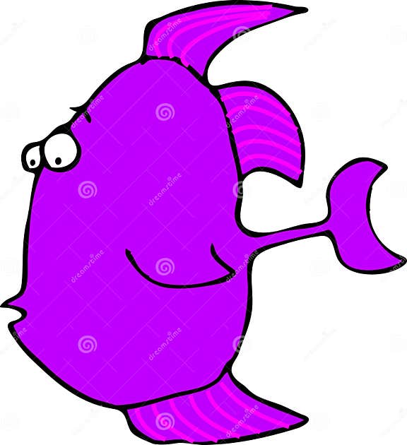 Purple fish stock illustration. Illustration of comic, water - 488409