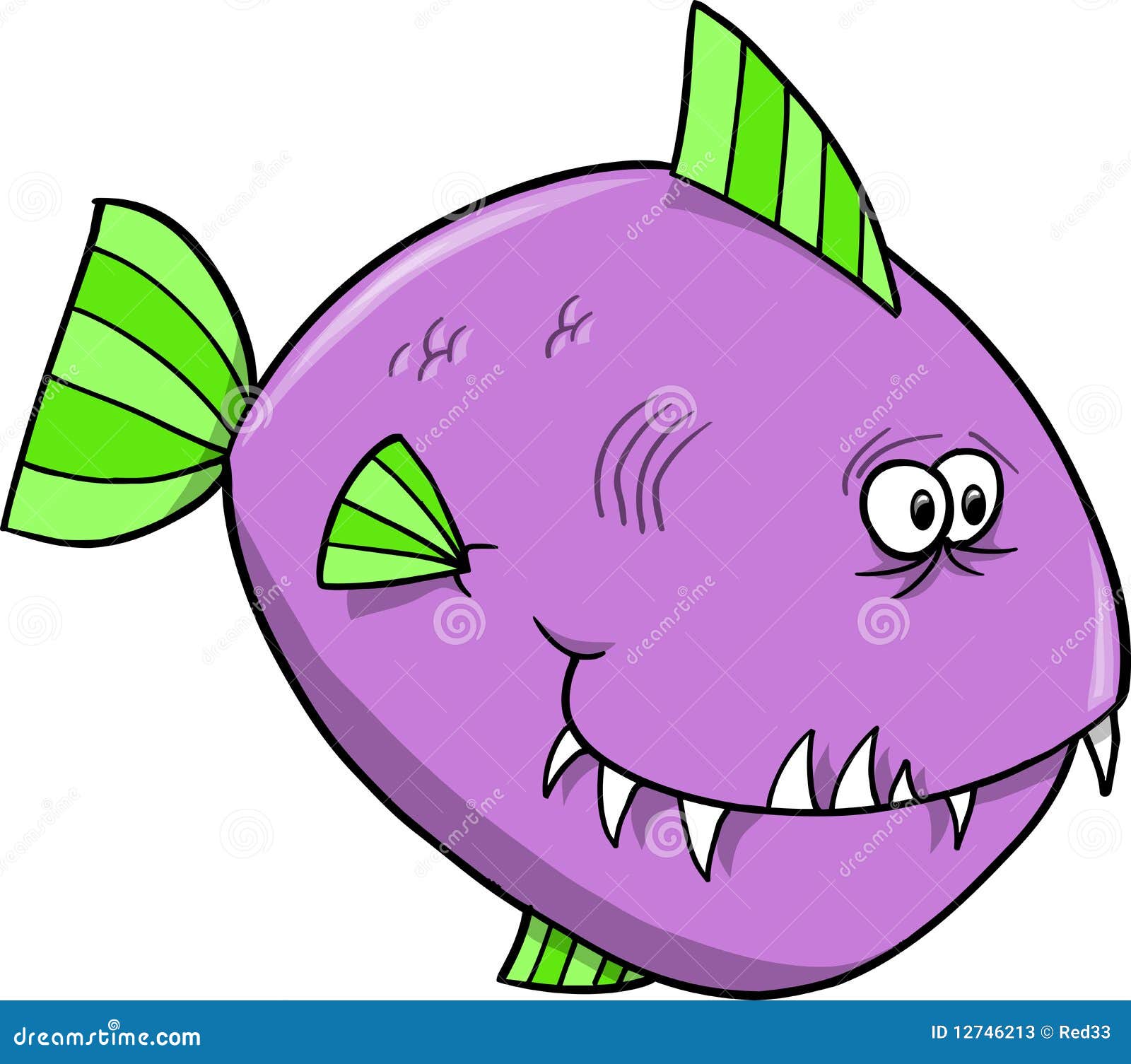 Purple fish Vector stock vector. Illustration of animal - 12746213