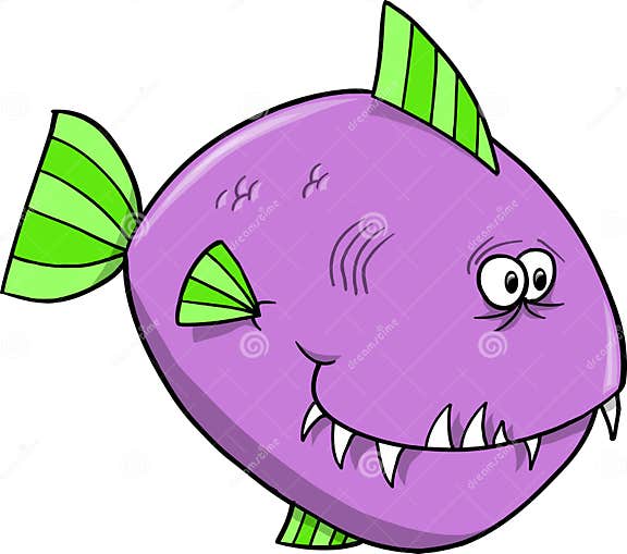 Purple fish Vector stock vector. Illustration of animal - 12746213