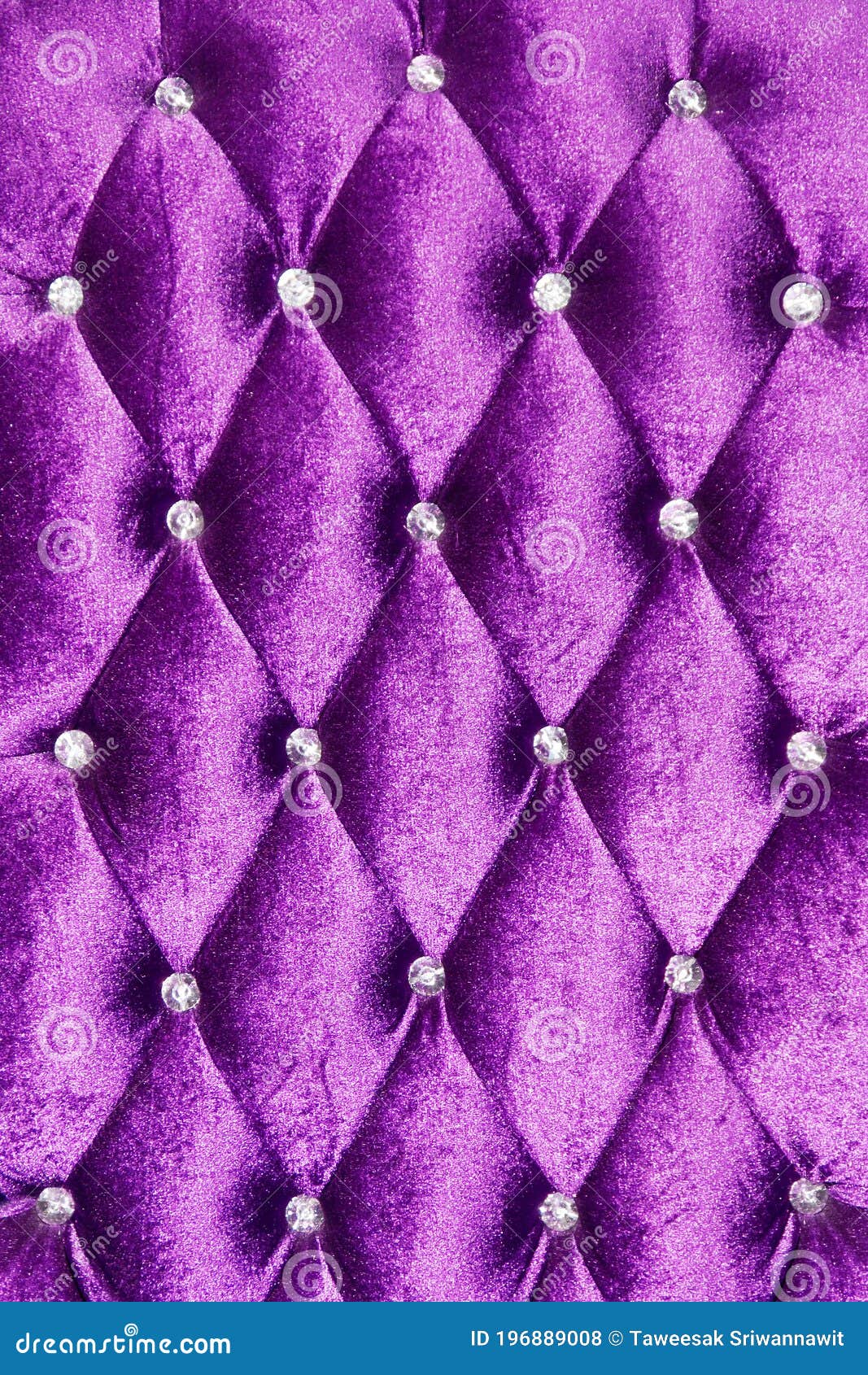 Purple Flannel Fabric with Crystal Pins of a Sofa Texture Stock Photo ...