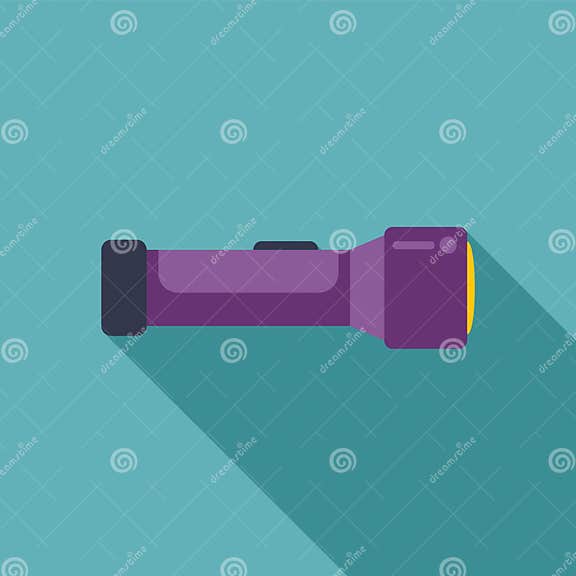 Purple Flashlight Casting Light Beam in the Dark Stock Illustration ...