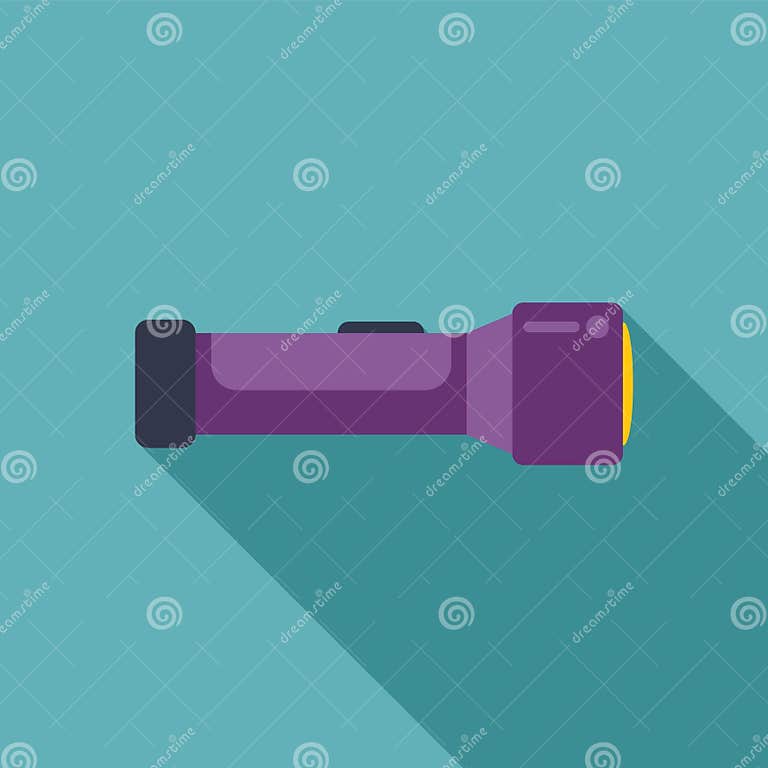 Purple Flashlight Casting Light Beam in the Dark Stock Illustration ...