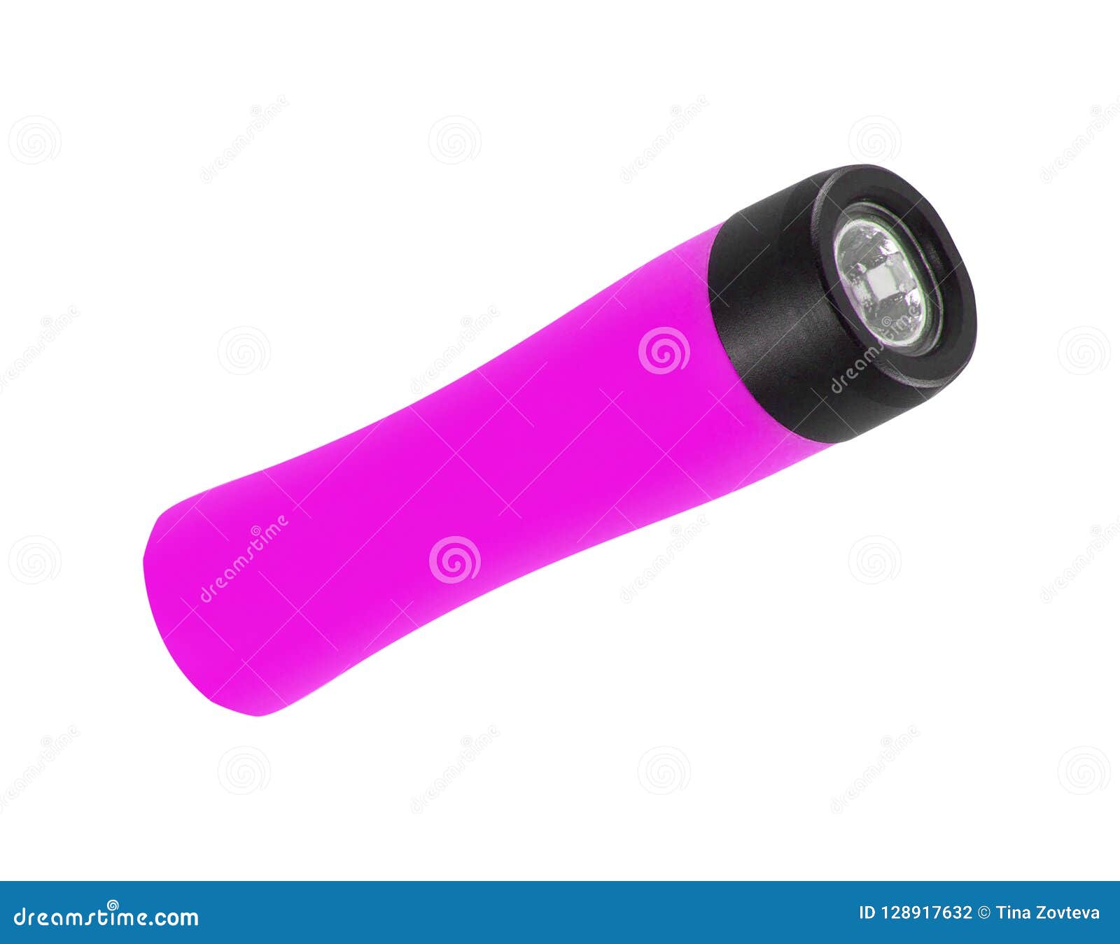 Purple flashlight on white stock photo. Image of flashlight - 128917632