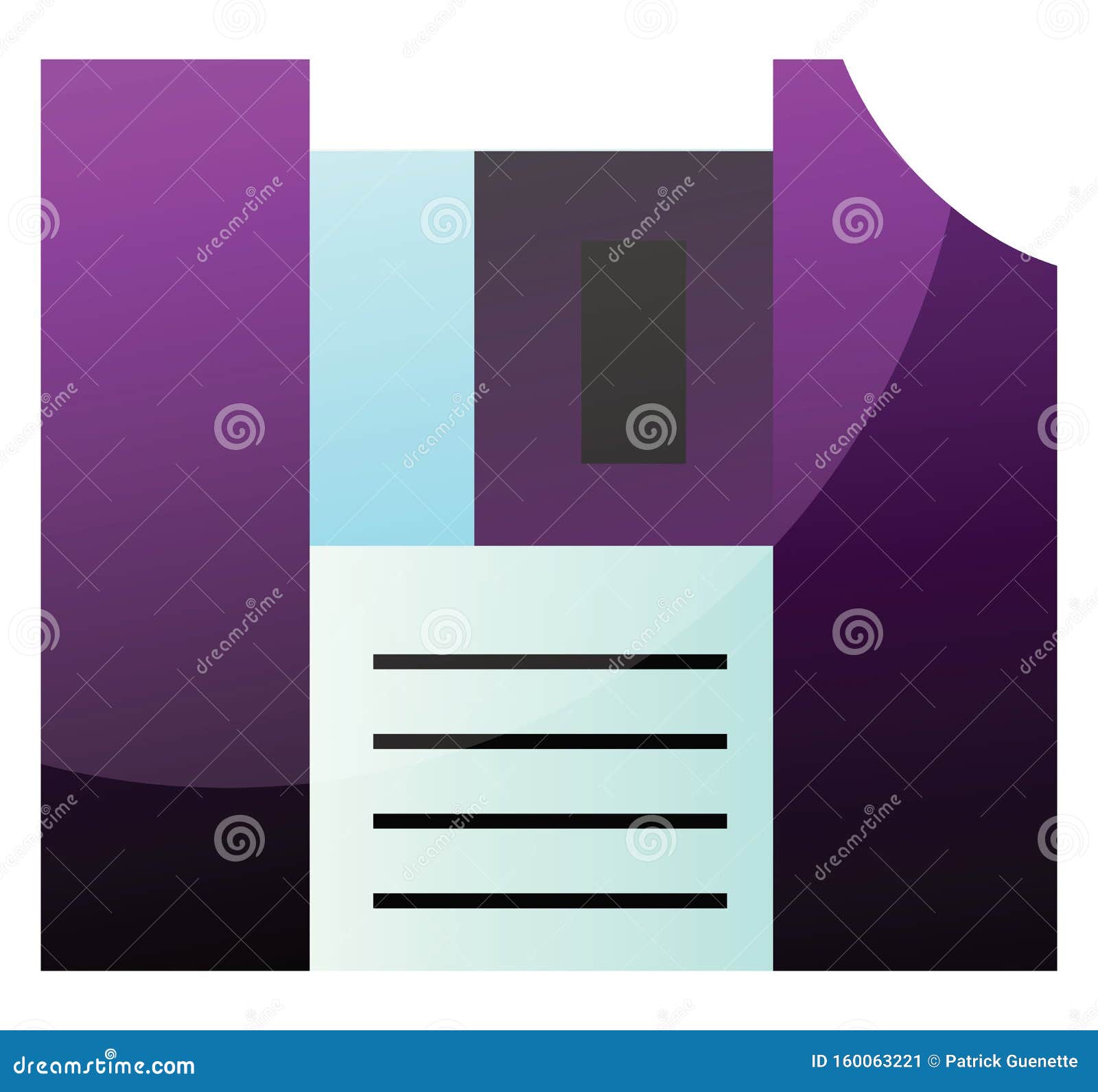 Purple Floppy Disk Simple Vector Illustration on a Stock Vector ...