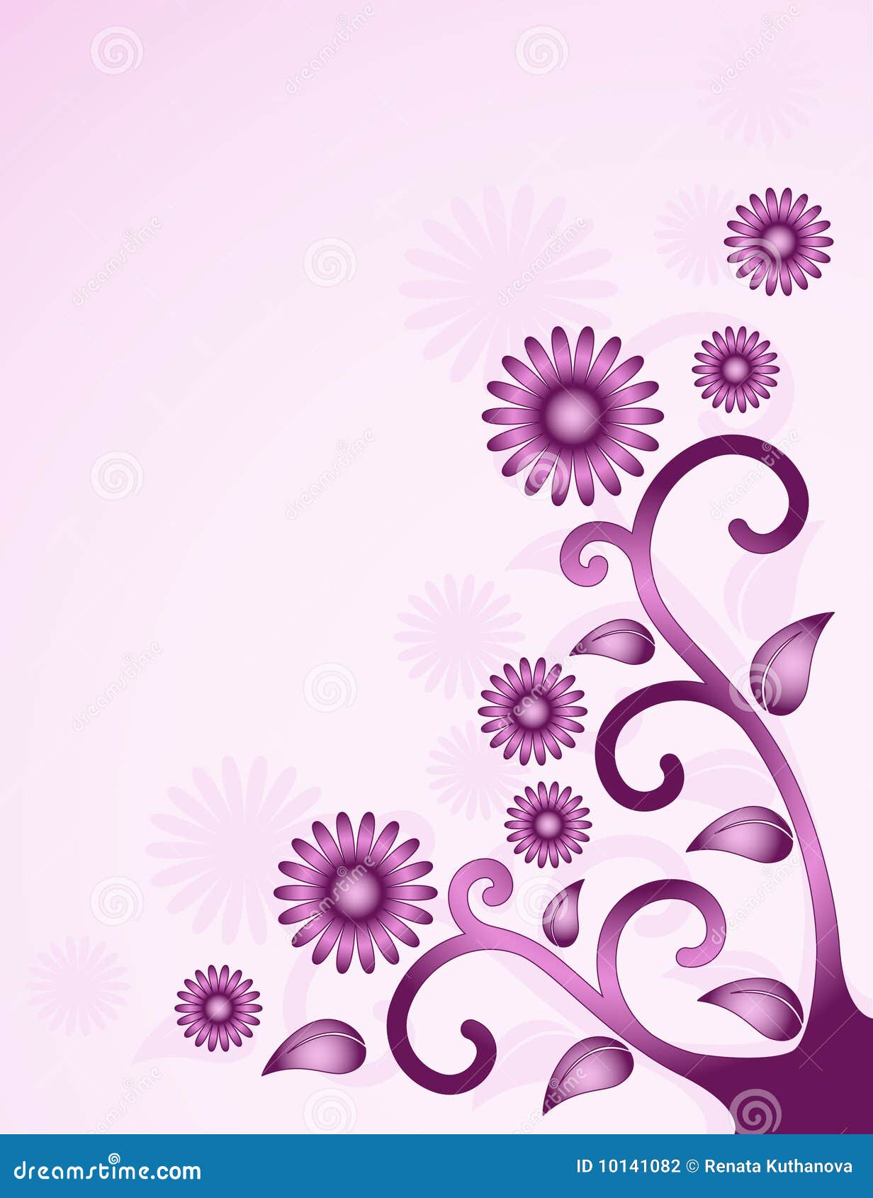 Purple floral background stock vector. Illustration of season - 10141082