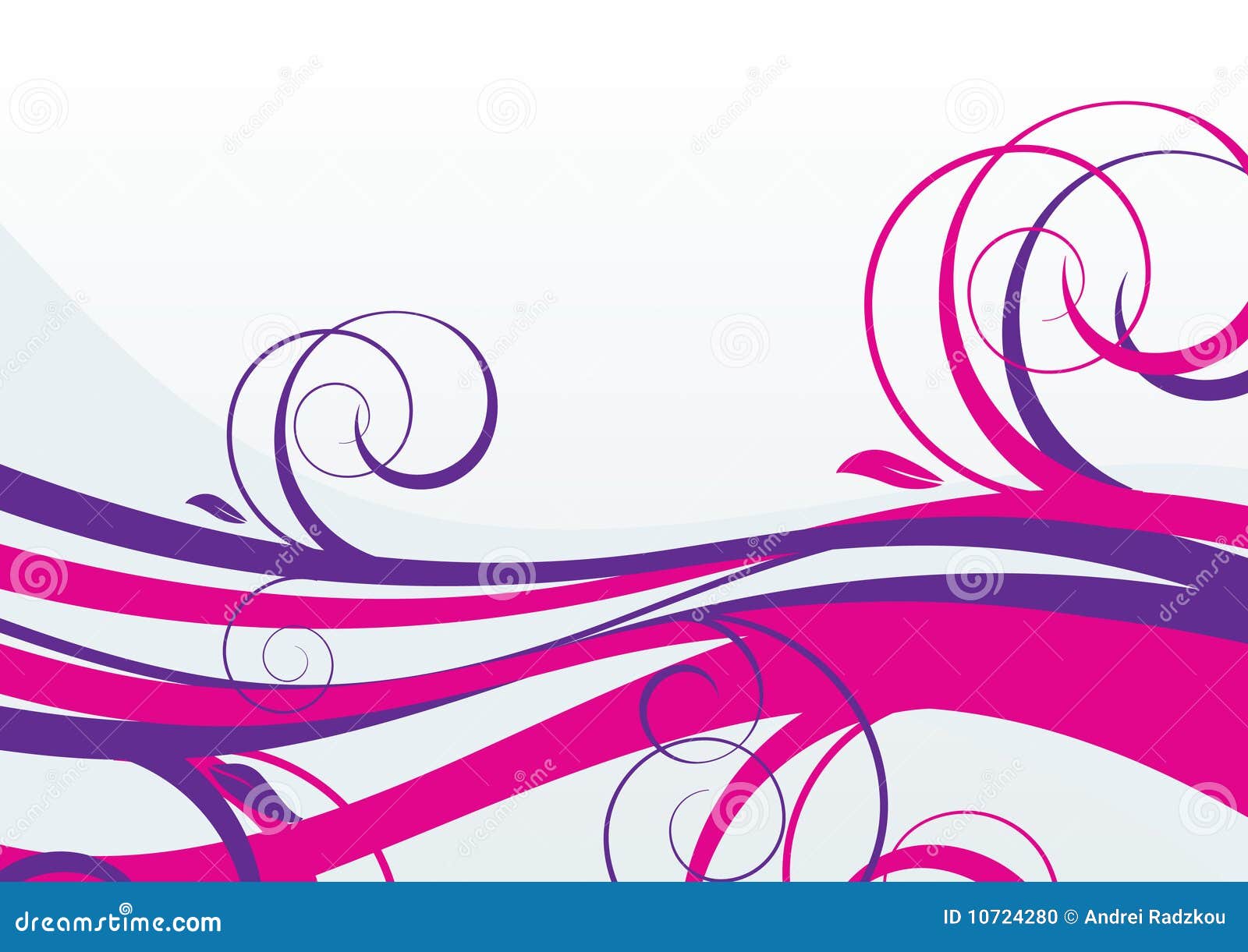 Purple floral wave stock vector. Illustration of swirl - 10724280