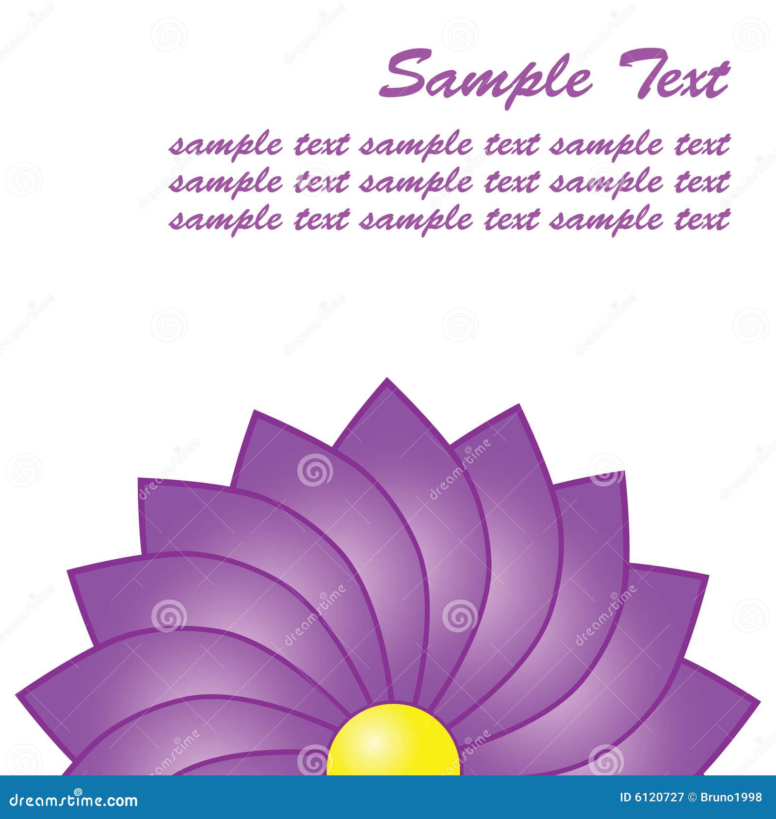 Purple Flower Closeup with Space for Text Stock Vector - Illustration ...