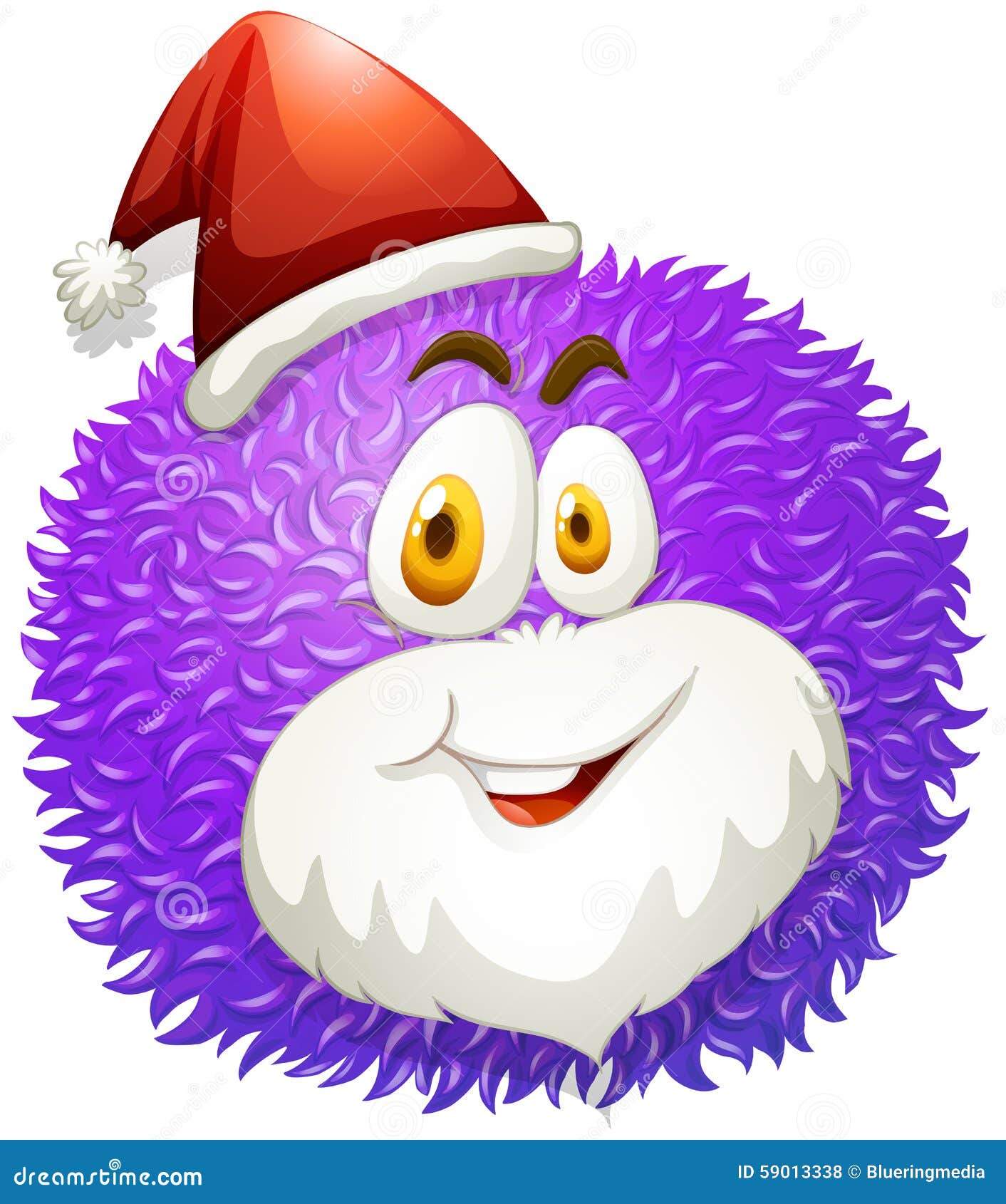 Purple Fluffy Ball Santa Hat Stock Illustrations – 3 Purple Fluffy Ball ...