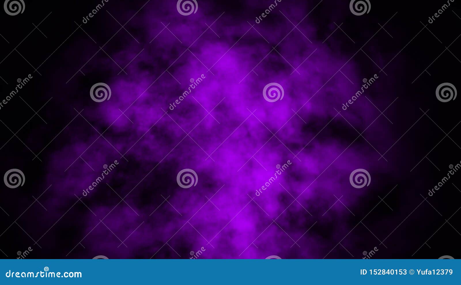 Purple Fog and Mist Effect on Isolated Black Background for Text or ...