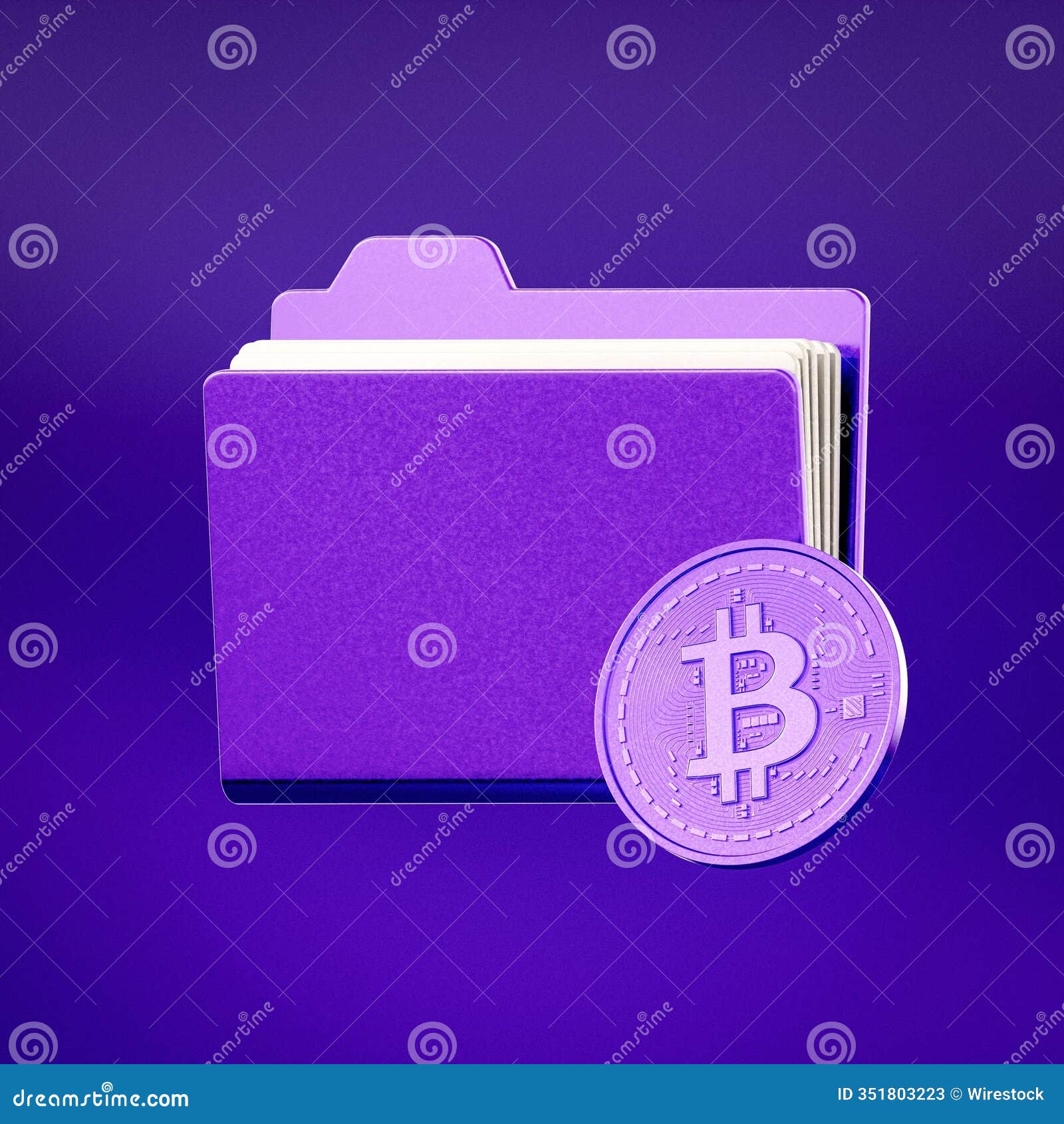 Purple Folder Tree Icon Isolated On Purple Background. Computer Network ...