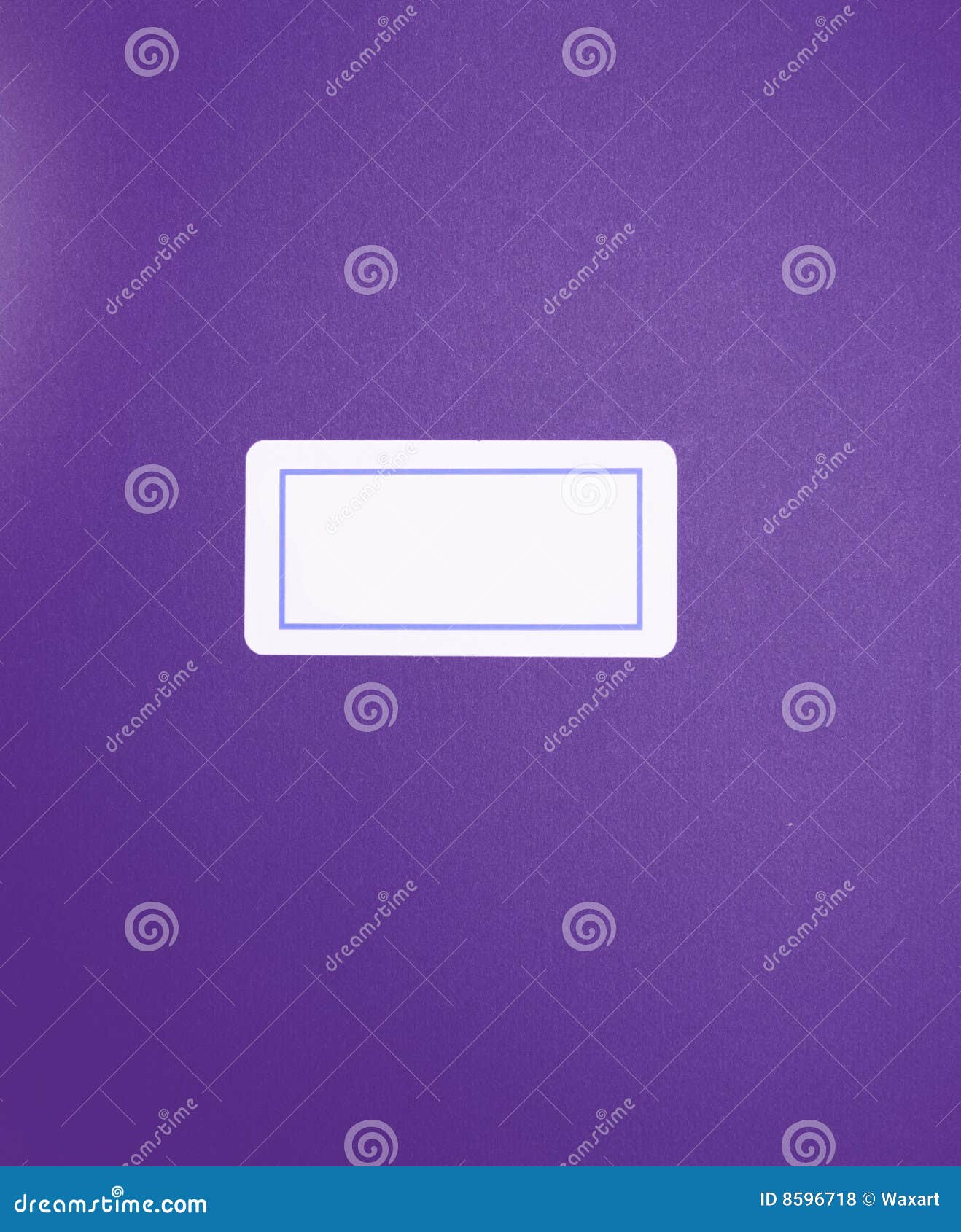 Purple Folder with Blank Label Stock Photo - Image of blank, file: 8596718
