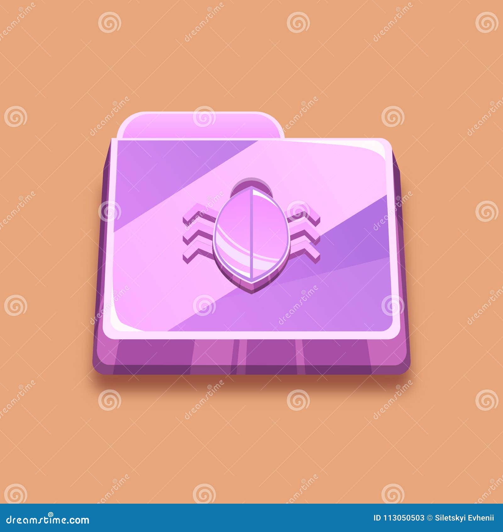 Purple Folder Tree Icon Isolated On Purple Background. Computer Network ...