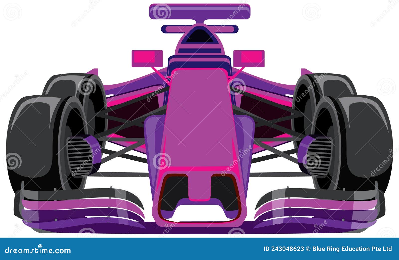 Purple formula racing car stock vector. Illustration of purple - 243048623