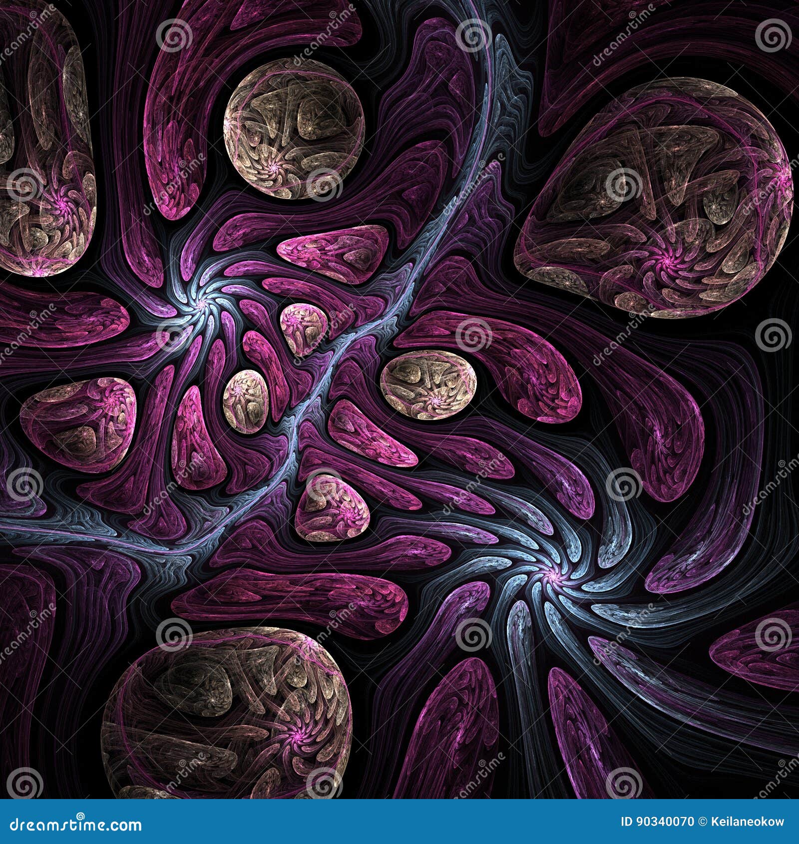 Purple fractal spirals stock illustration. Illustration of fantasy ...