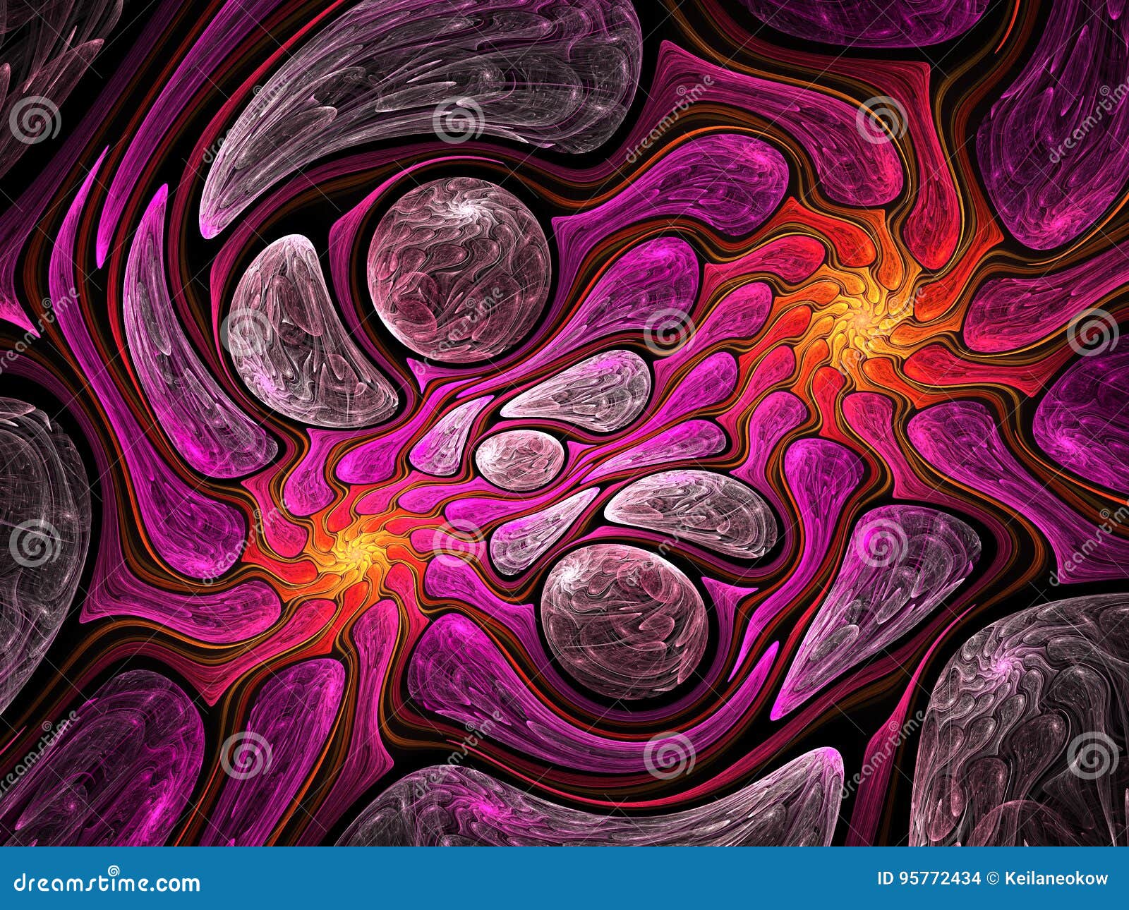 Purple fractal swirls stock illustration. Illustration of colorful ...