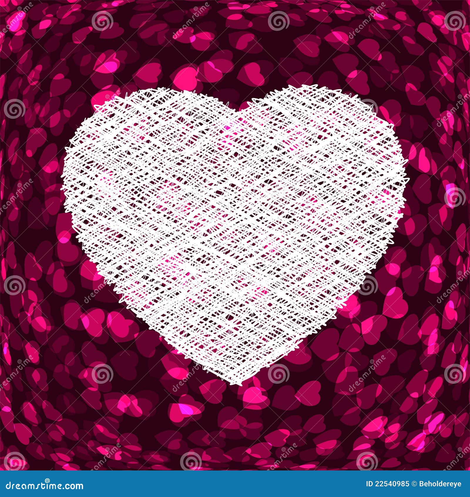 Purple Frame in the Shape of Heart Stock Vector - Illustration of ...