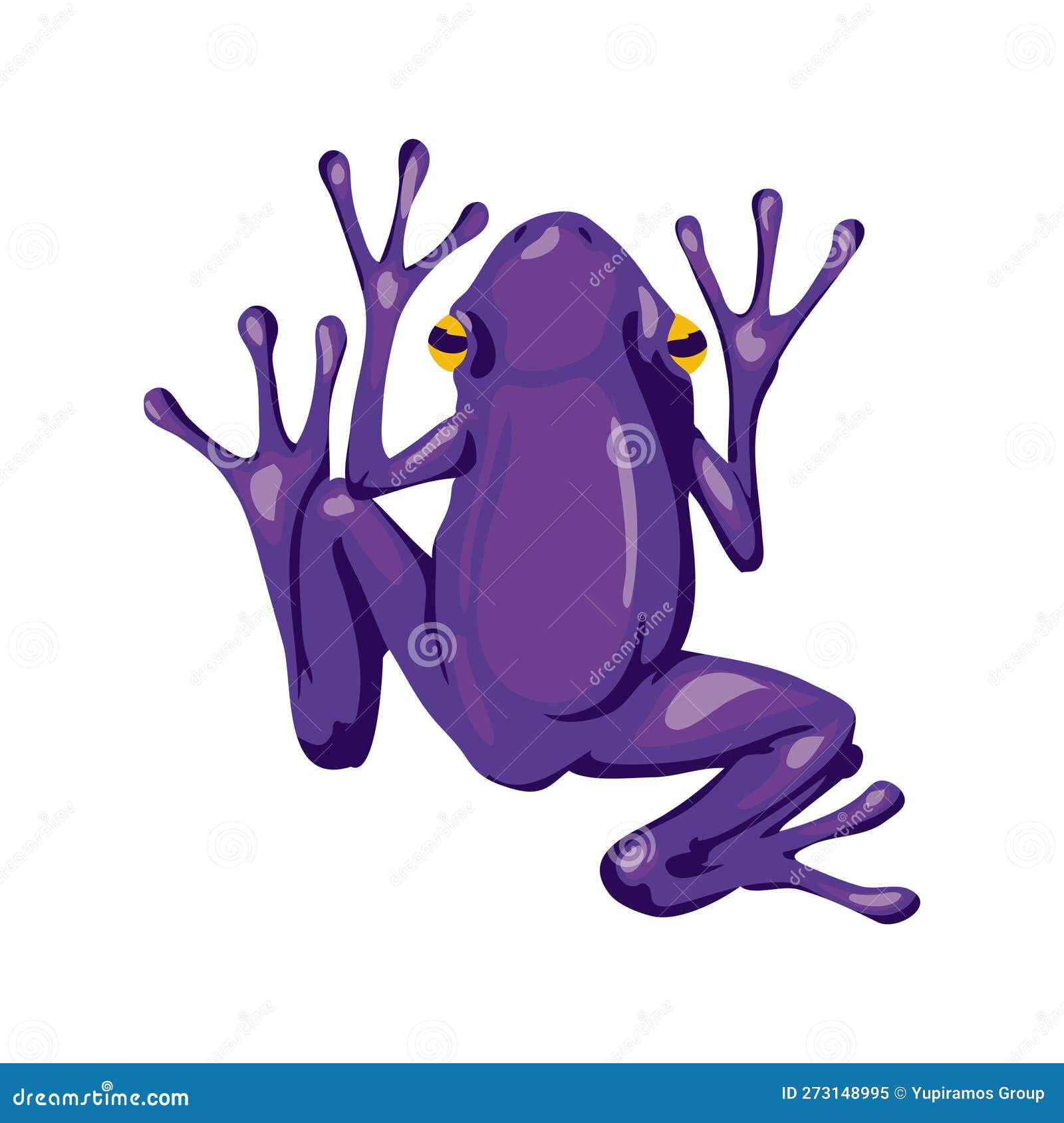 Purple Frog, Funny Vector Illustration, Cartoon, Eps. | CartoonDealer ...