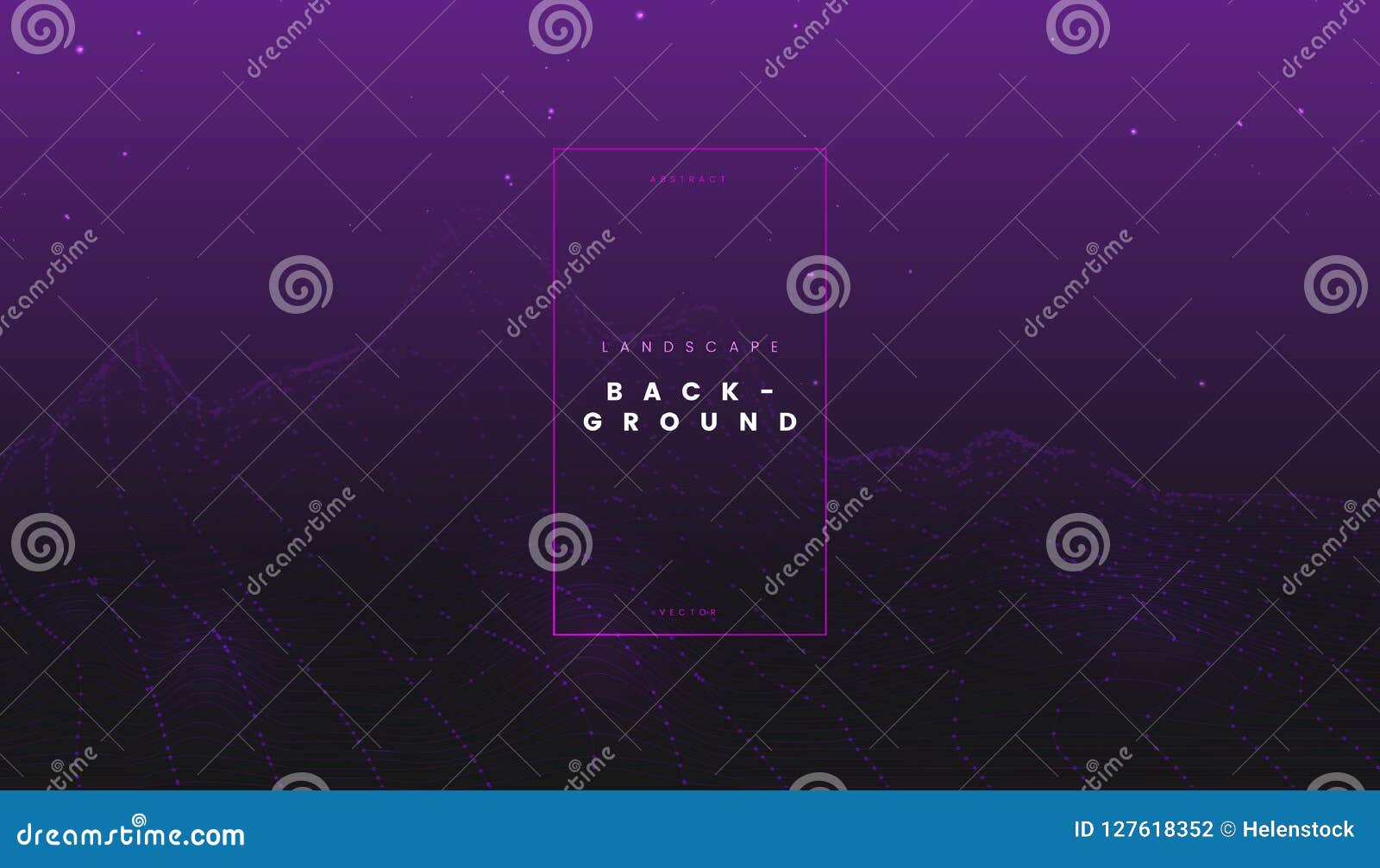 Purple Futuristic Abstract Digital Wireframe Landscape with Particles ...