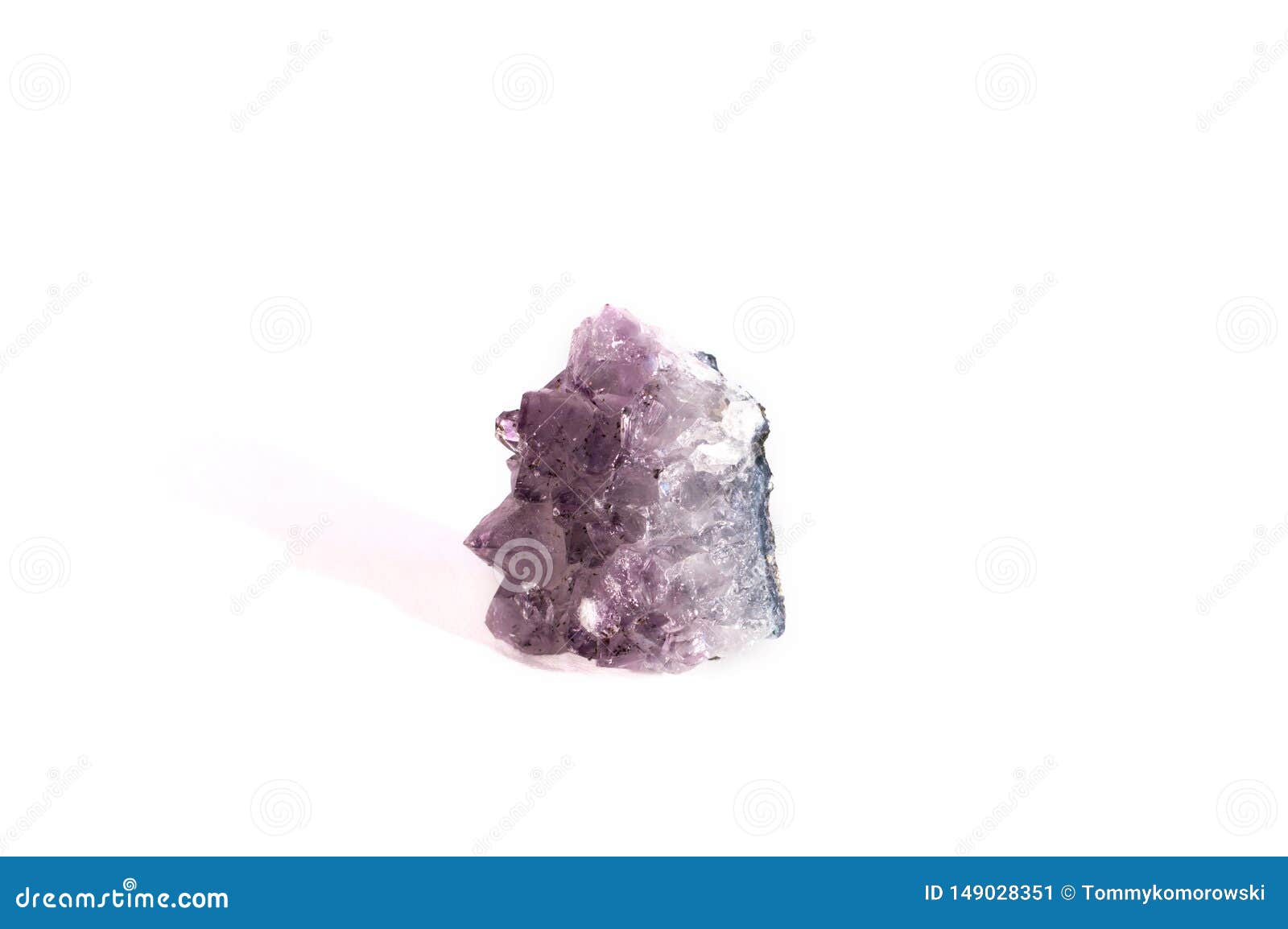 Purple Geode On White Background For Cutout Stock Photography ...