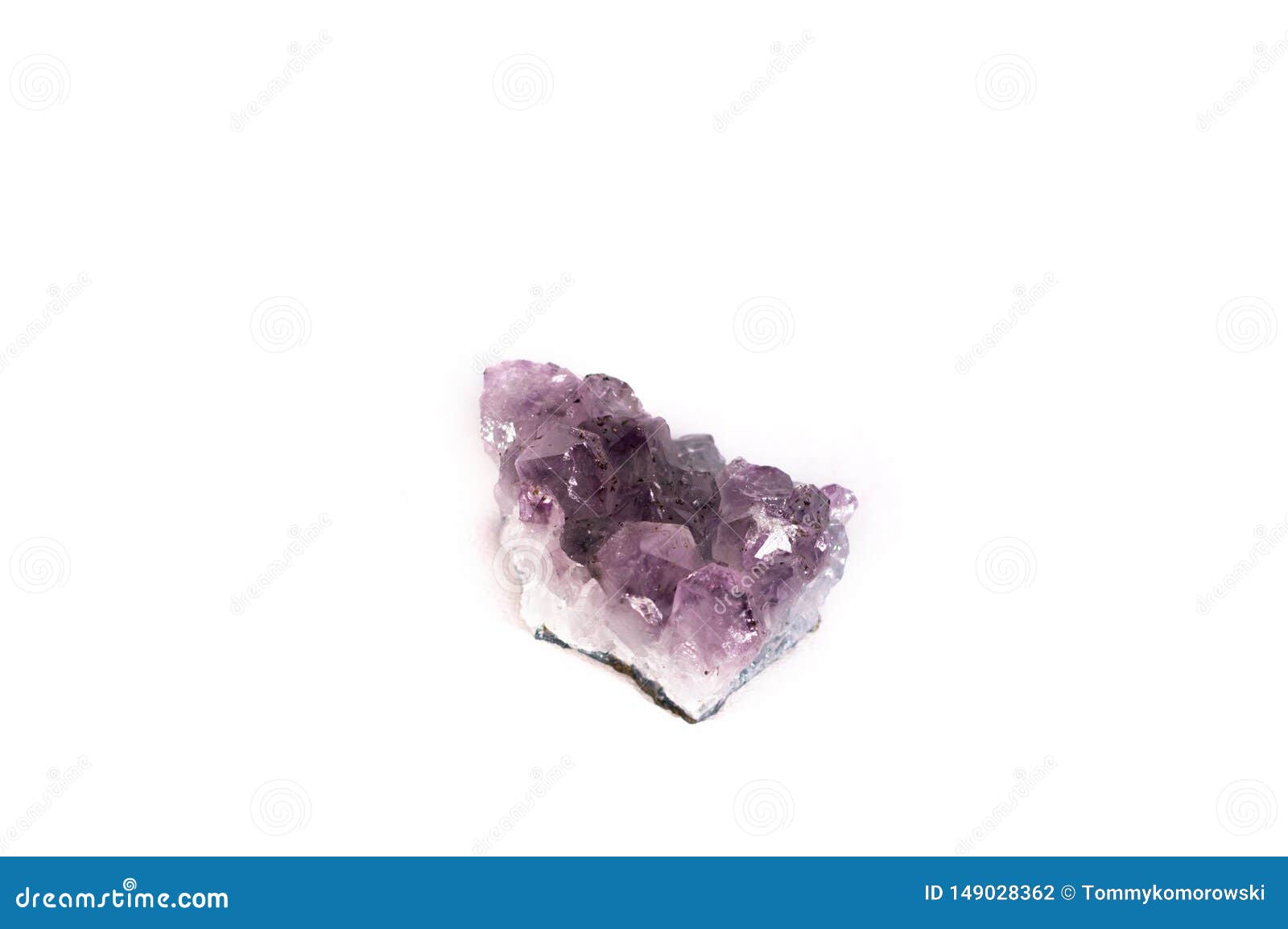 Purple Geode On White Background For Cutout Stock Photography ...