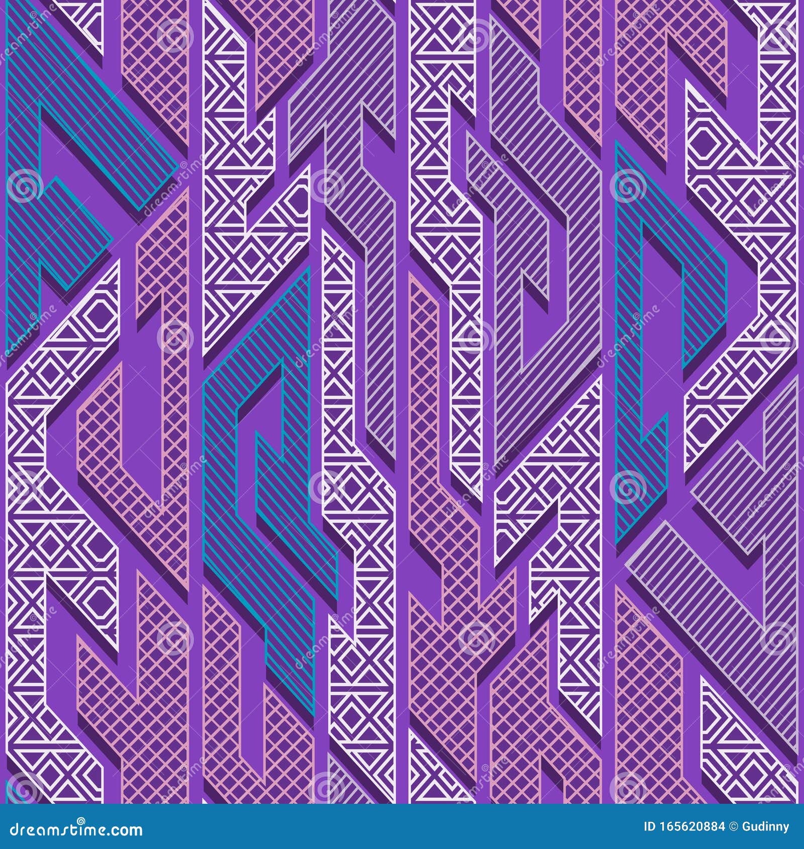 Purple geometric pattern stock vector. Illustration of color - 165620884