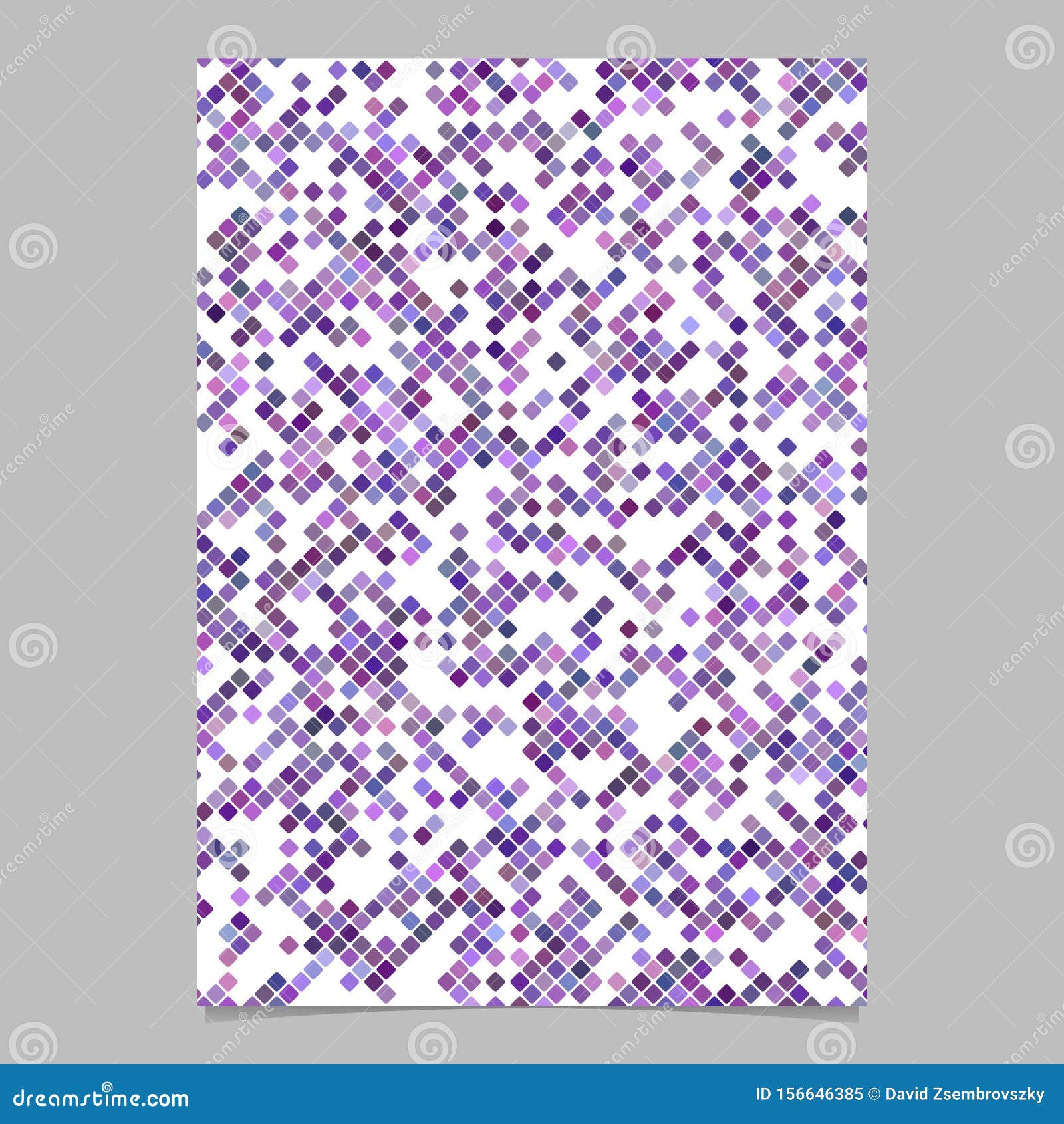 Purple Diagonal Rounded Square Mosaic Pattern Flyer Background Stock ...