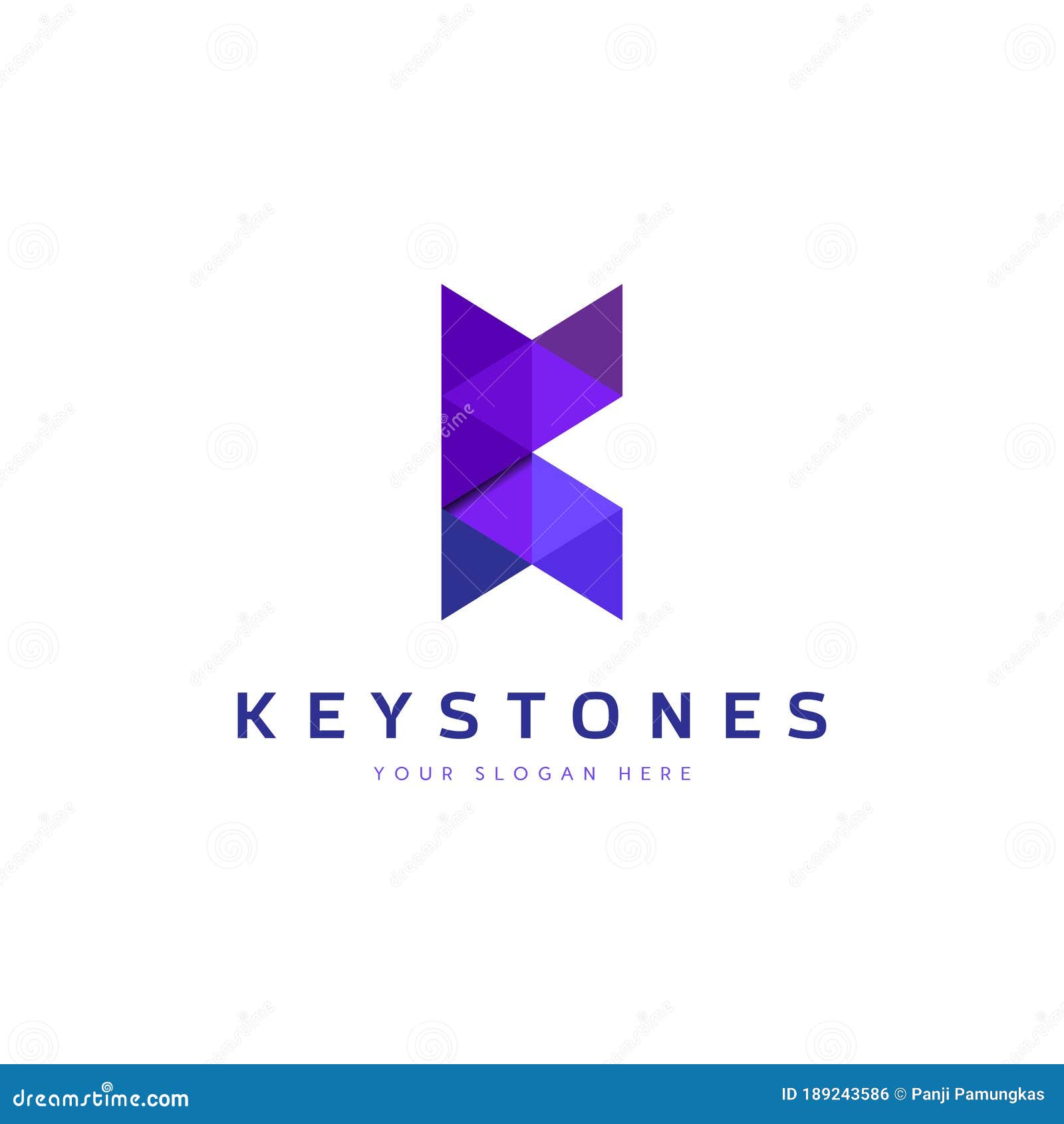 Purple Geometry Letter K Logo Design Stock Illustration - Illustration ...