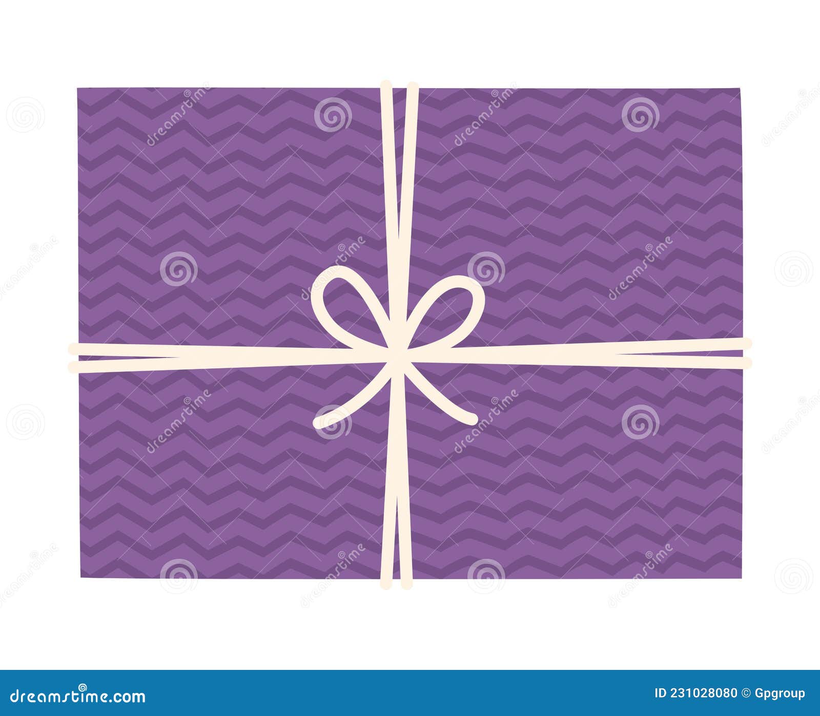 Purple Gift Box Illustration Stock Vector - Illustration of festive ...