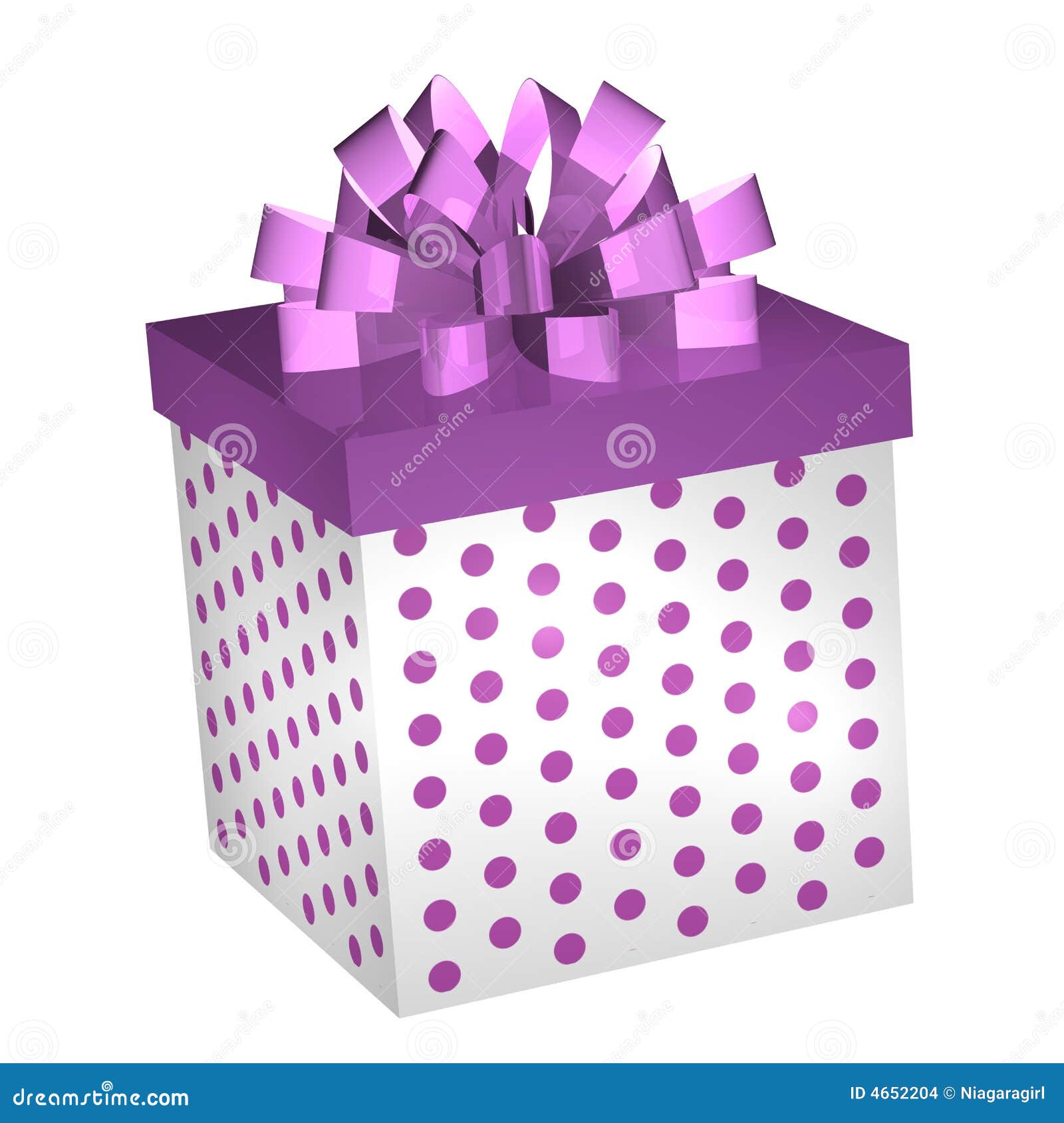 Purple Gift Box with Ribbon Stock Illustration - Illustration of ...