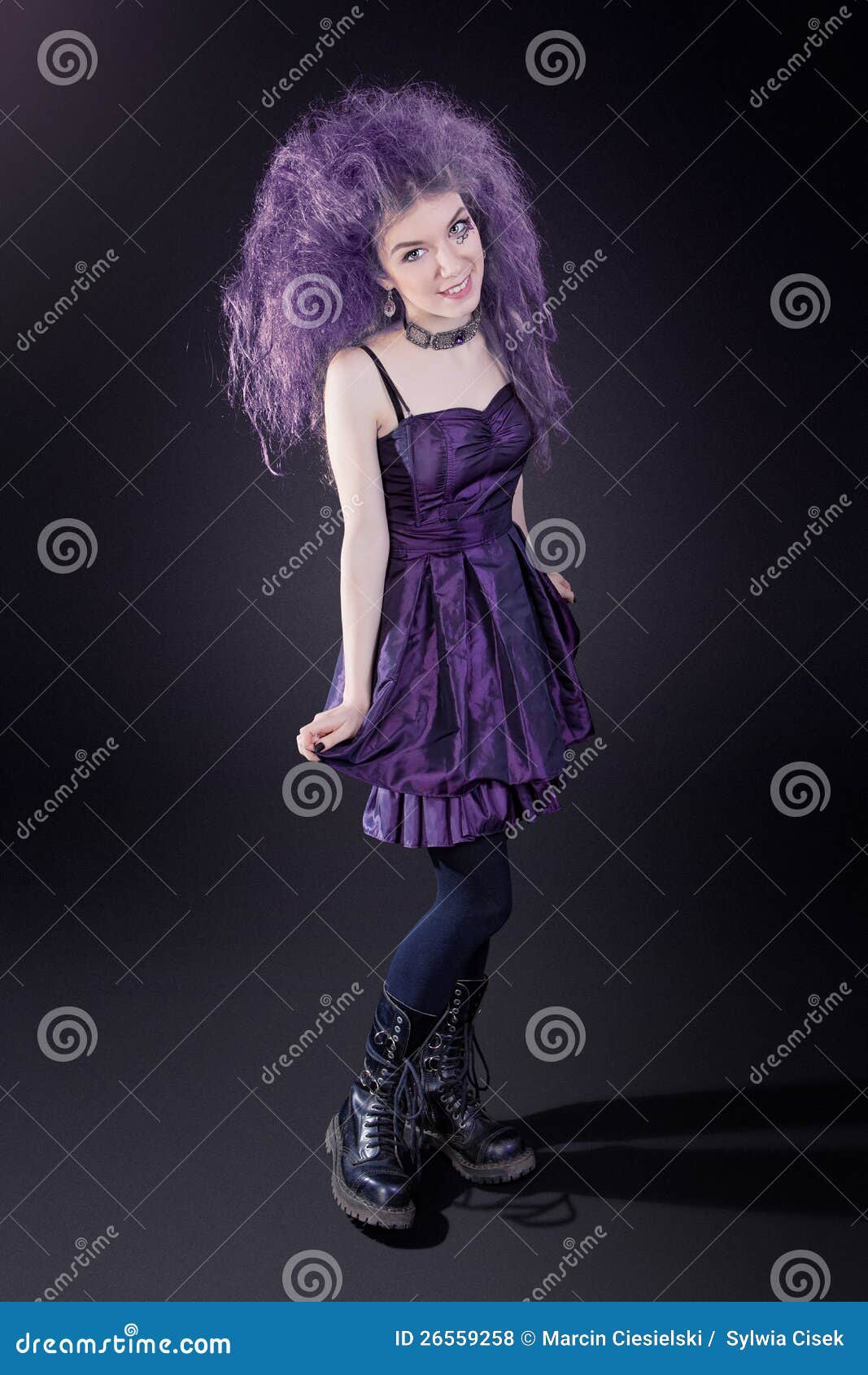 Purple girl stock photo. Image of female, goth, beautiful - 26559258