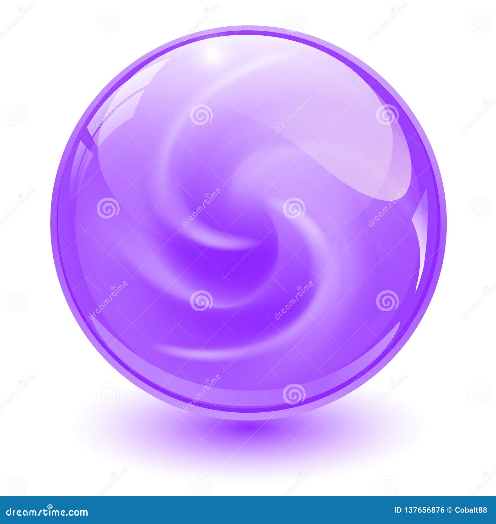 Purple glass sphere stock vector. Illustration of graphic - 137656876