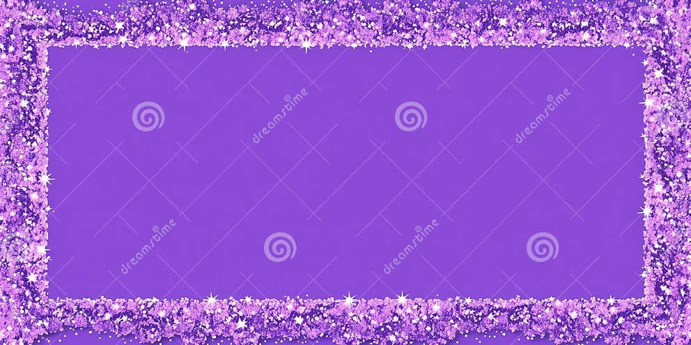Purple Glitter Frame on a Purple Background Stock Illustration - Illustration of graphic, light ...