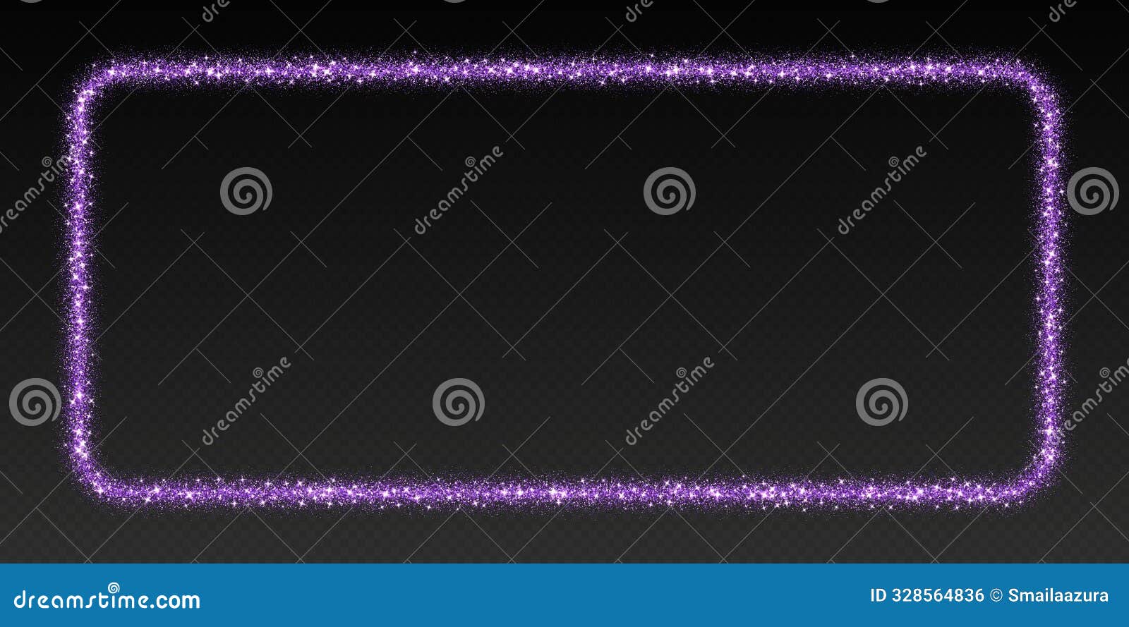 Purple Glitter Frame, Shimmering Border in Rectangular Shape, Festive ...