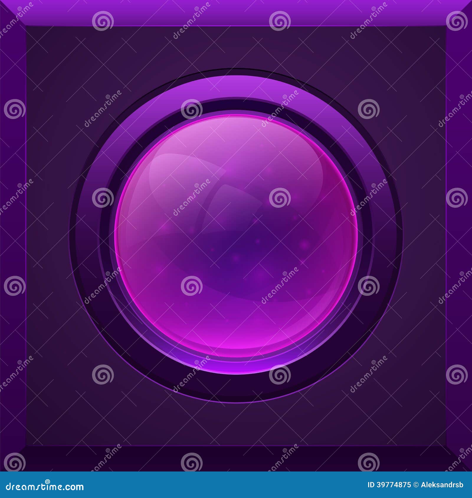 Purple glossy button stock vector. Illustration of banner - 39774875