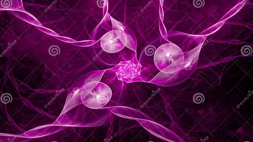 Purple Glowing Correlated Quantums Abstract Background Stock ...