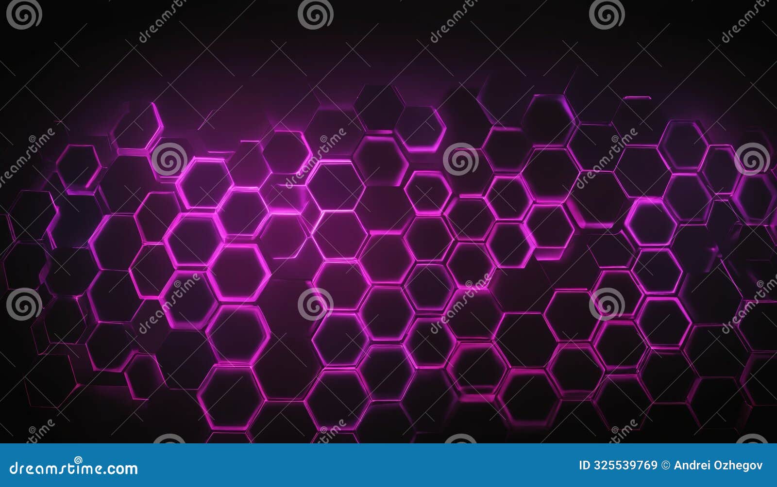 A Purple Glowing Hexagon Pattern Abstract Wallpaper Stock Image - Image ...