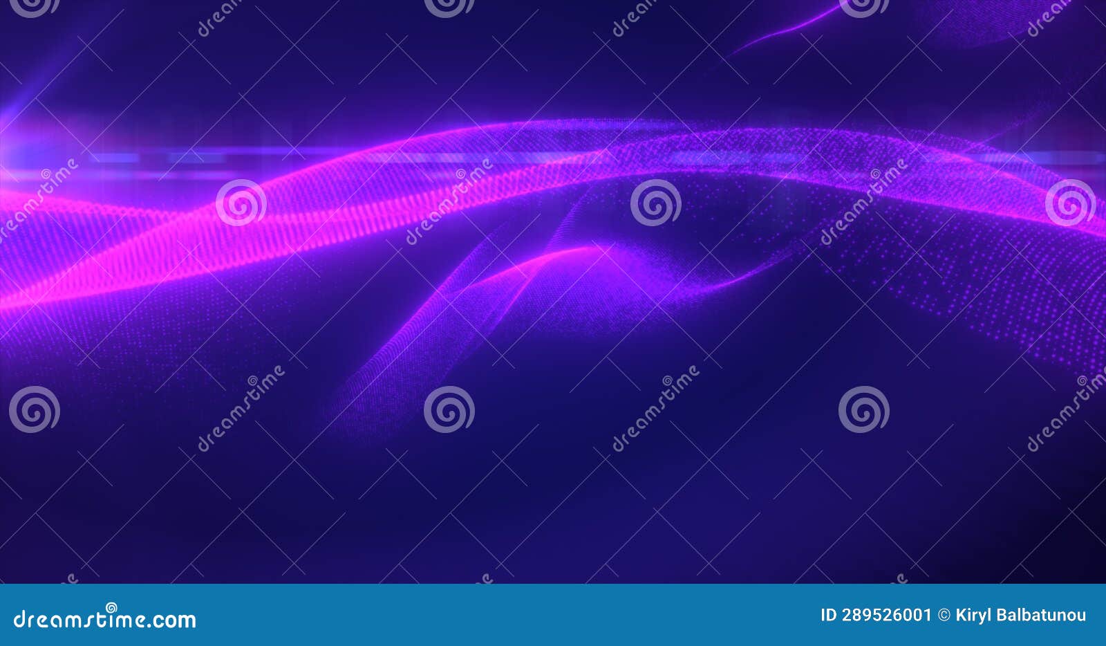 Purple Glowing Magic Waves from Energy Particles Abstract Stock ...