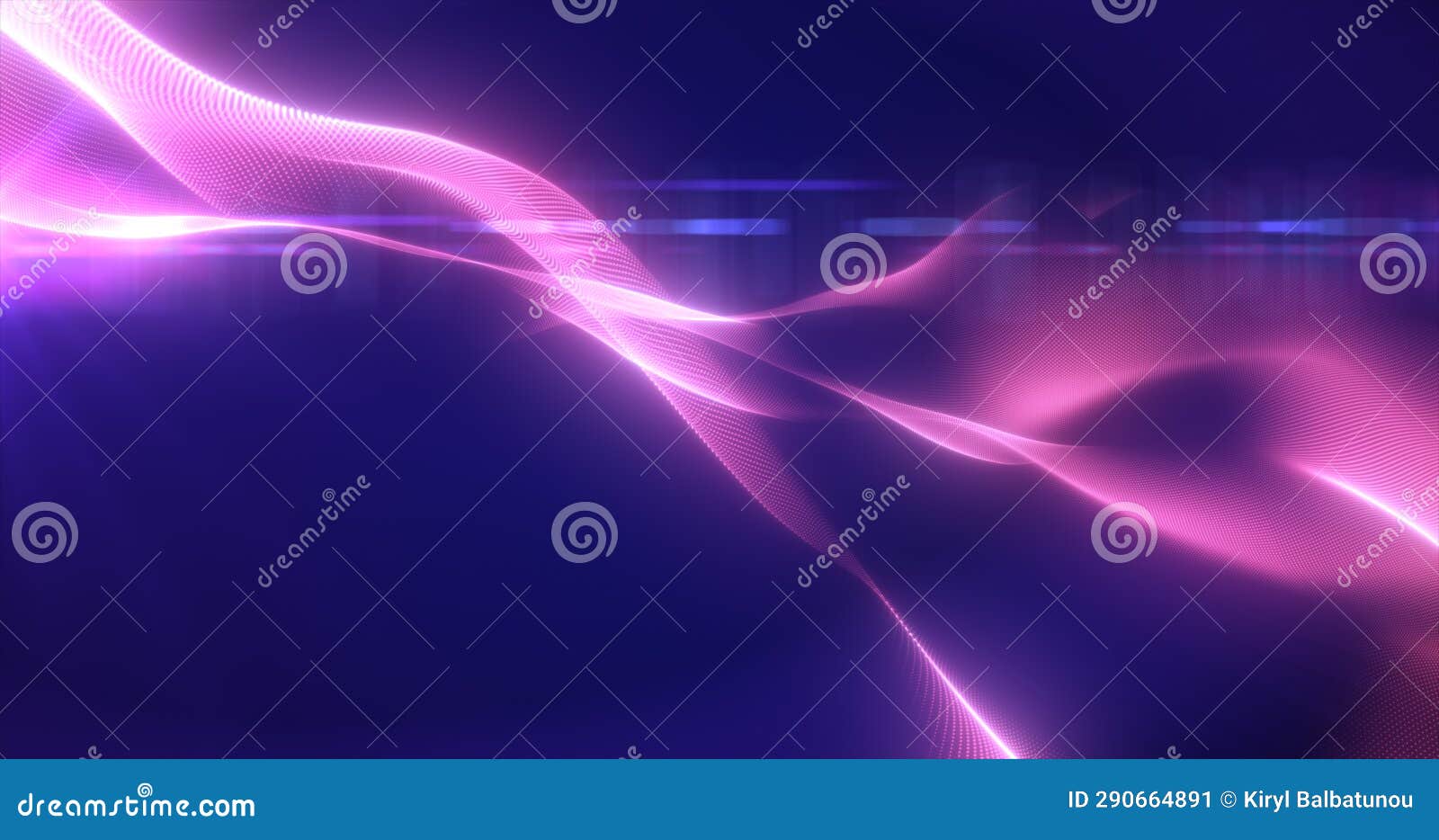 Purple Glowing Magic Waves from Energy Particles Abstract Stock ...