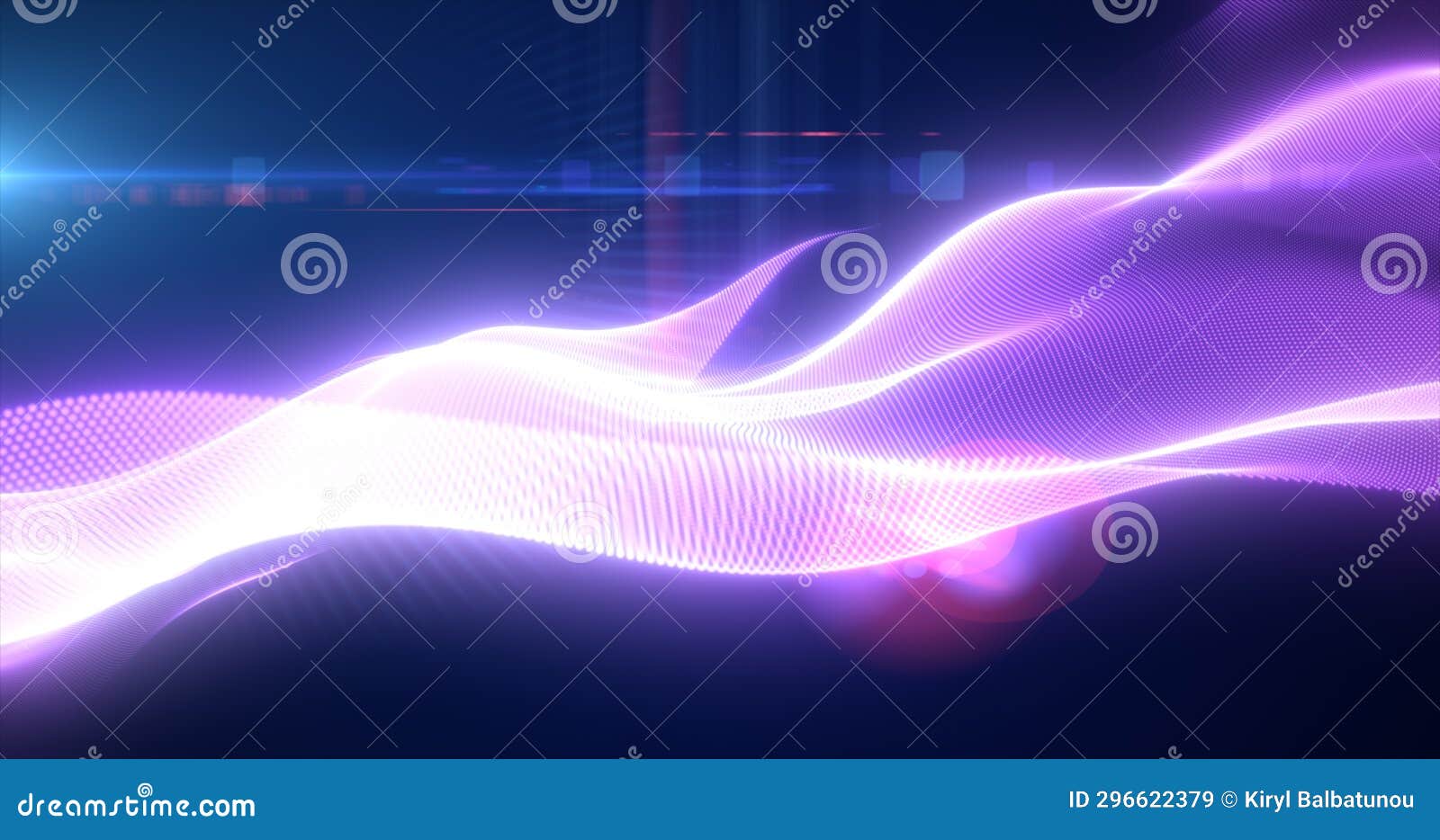 Purple Glowing Magic Waves from Energy Particles Abstract Stock Image ...