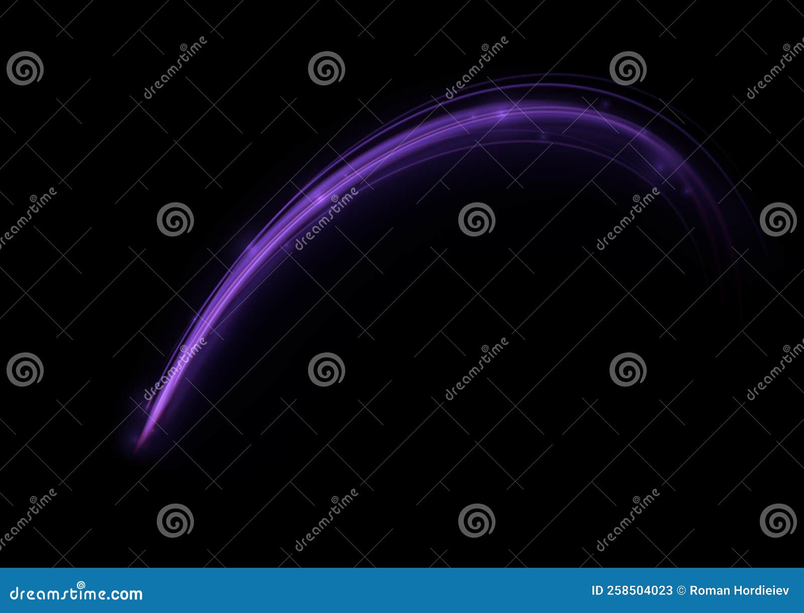 Purple Light Trail, Wave Speed, Trace Line Twirl Stock Vector ...