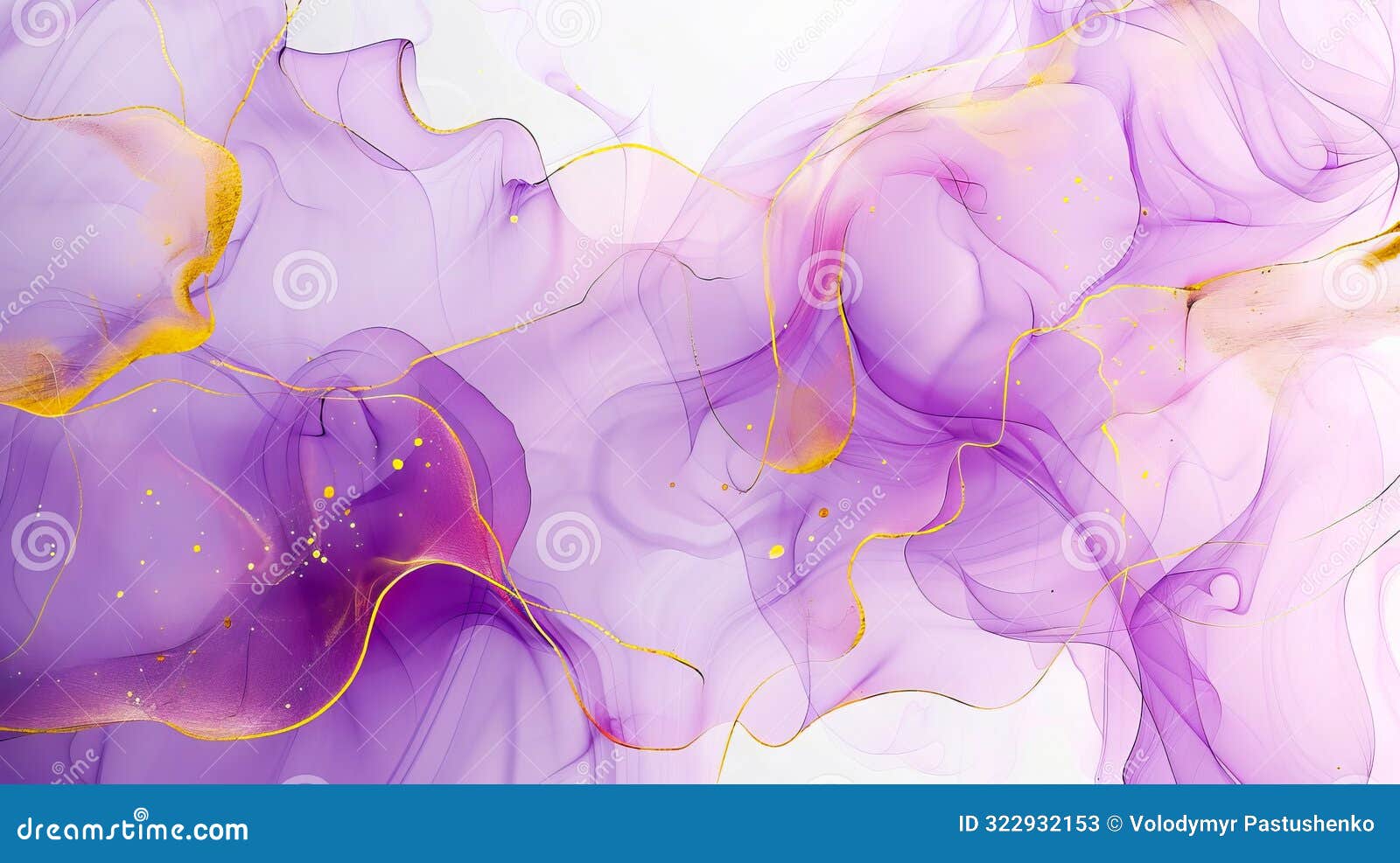 A Purple and Gold Abstract Painting Stock Image - Image of generated ...