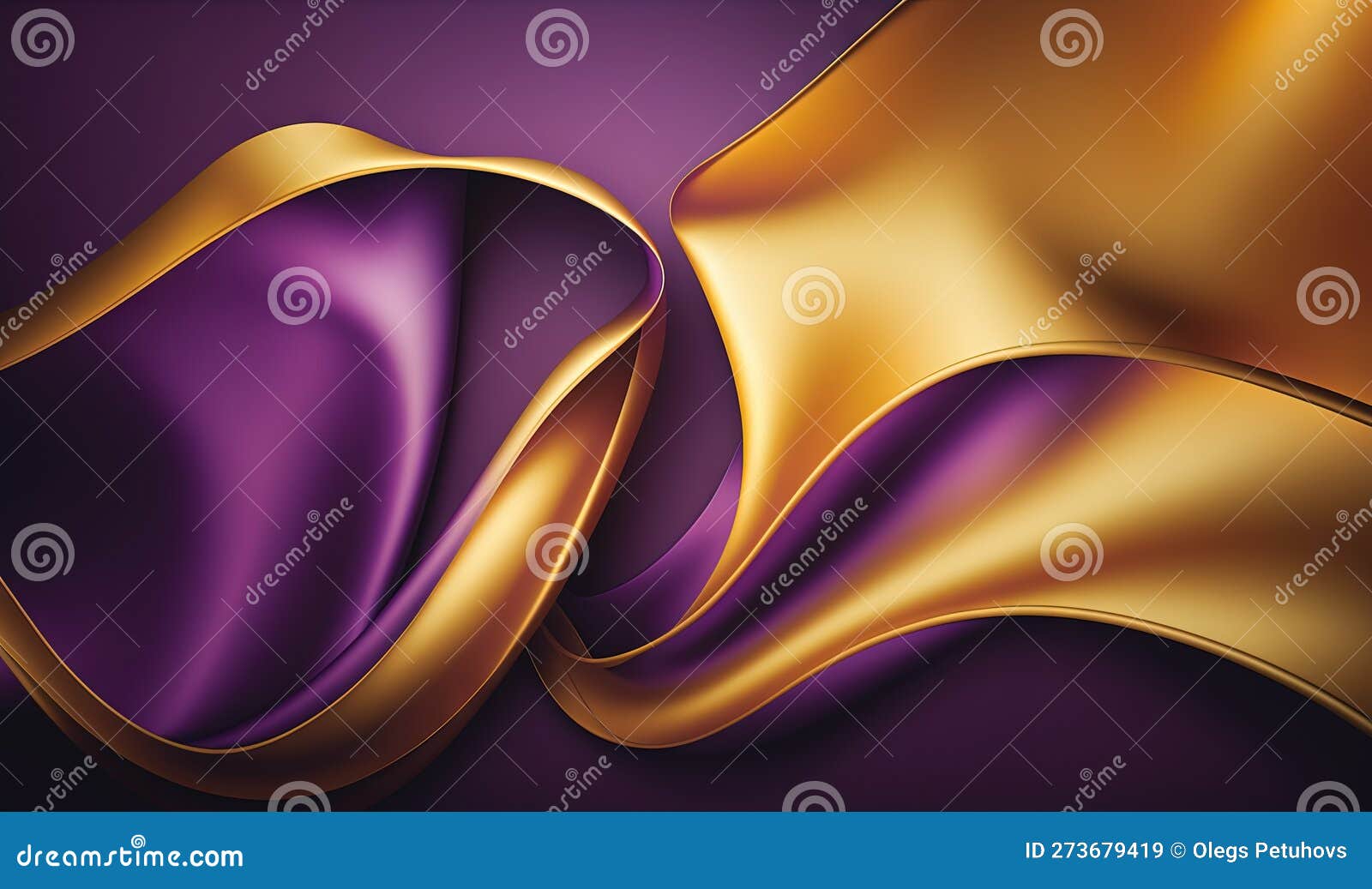 A Purple and Gold Background with a Curved Gold Ribbon on Top of the ...