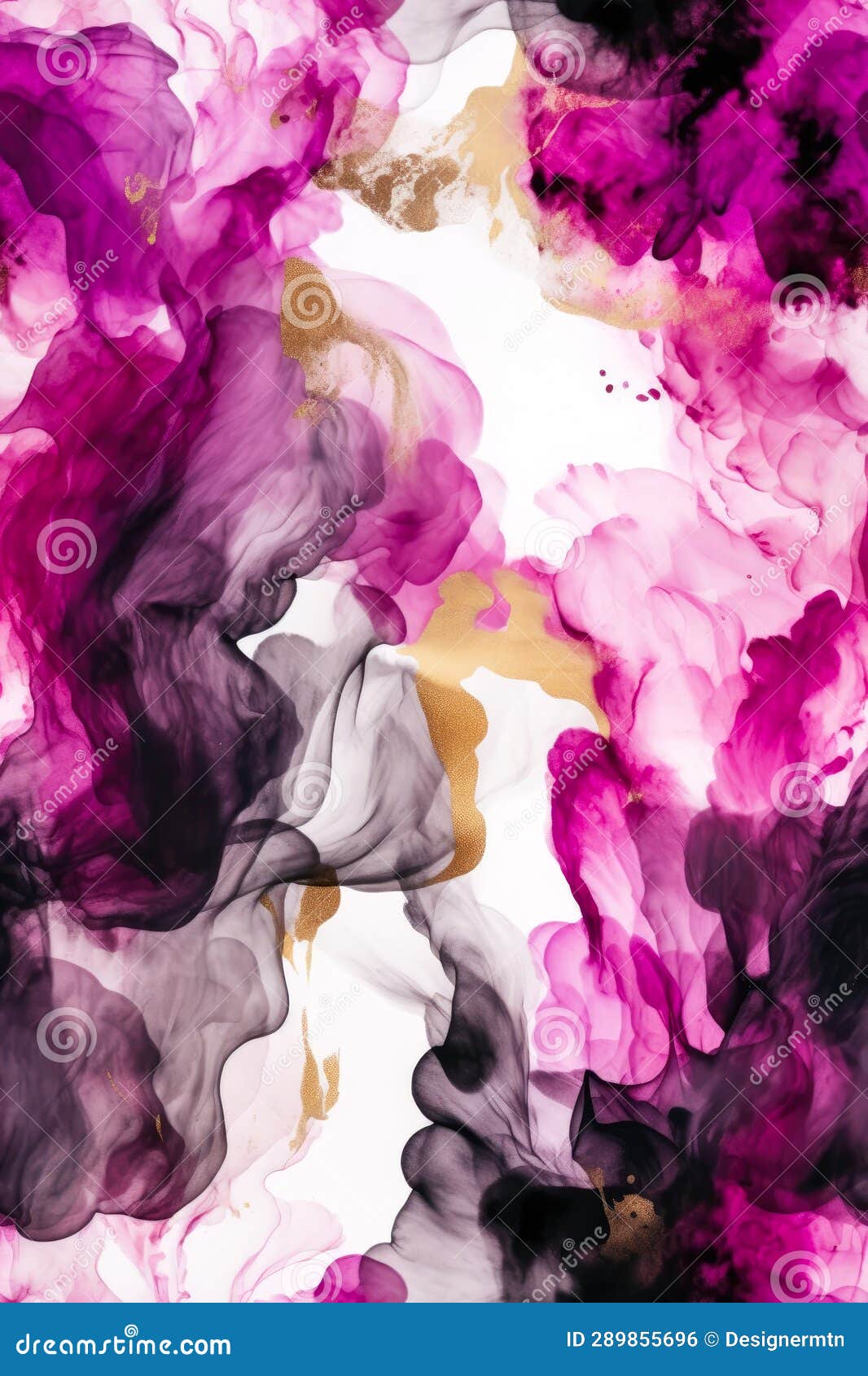 Purple and Gold Color Alcohol Ink Seamless Pattern. Mobile Wallpaper ...