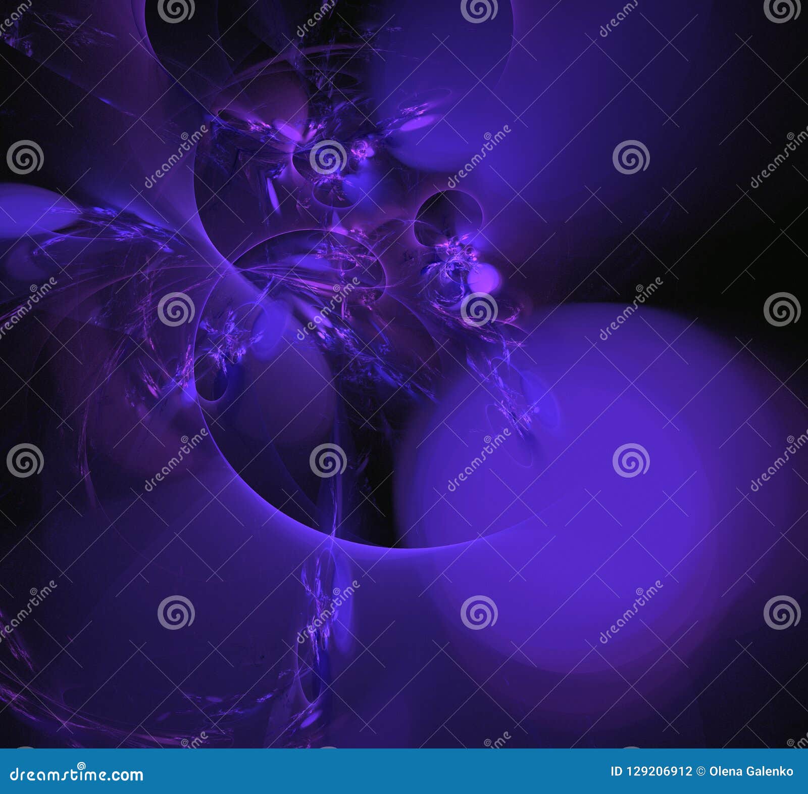 Purple Gractal Circle Sphere. Fantasy Fractal Texture. Digital Art. 3D ...