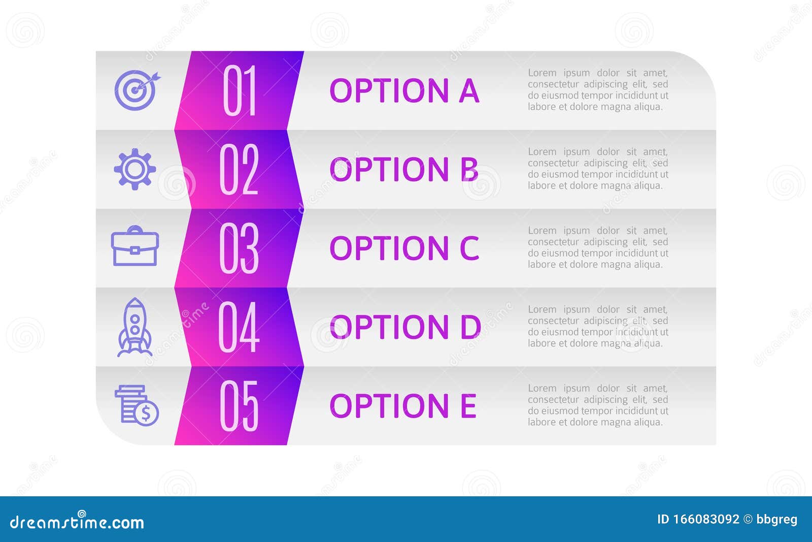 Purple Gradient Banners Business Infographic Vector Template with 5 ... Purple Gradient Banners Business Infographic Vector Template with 5 ...